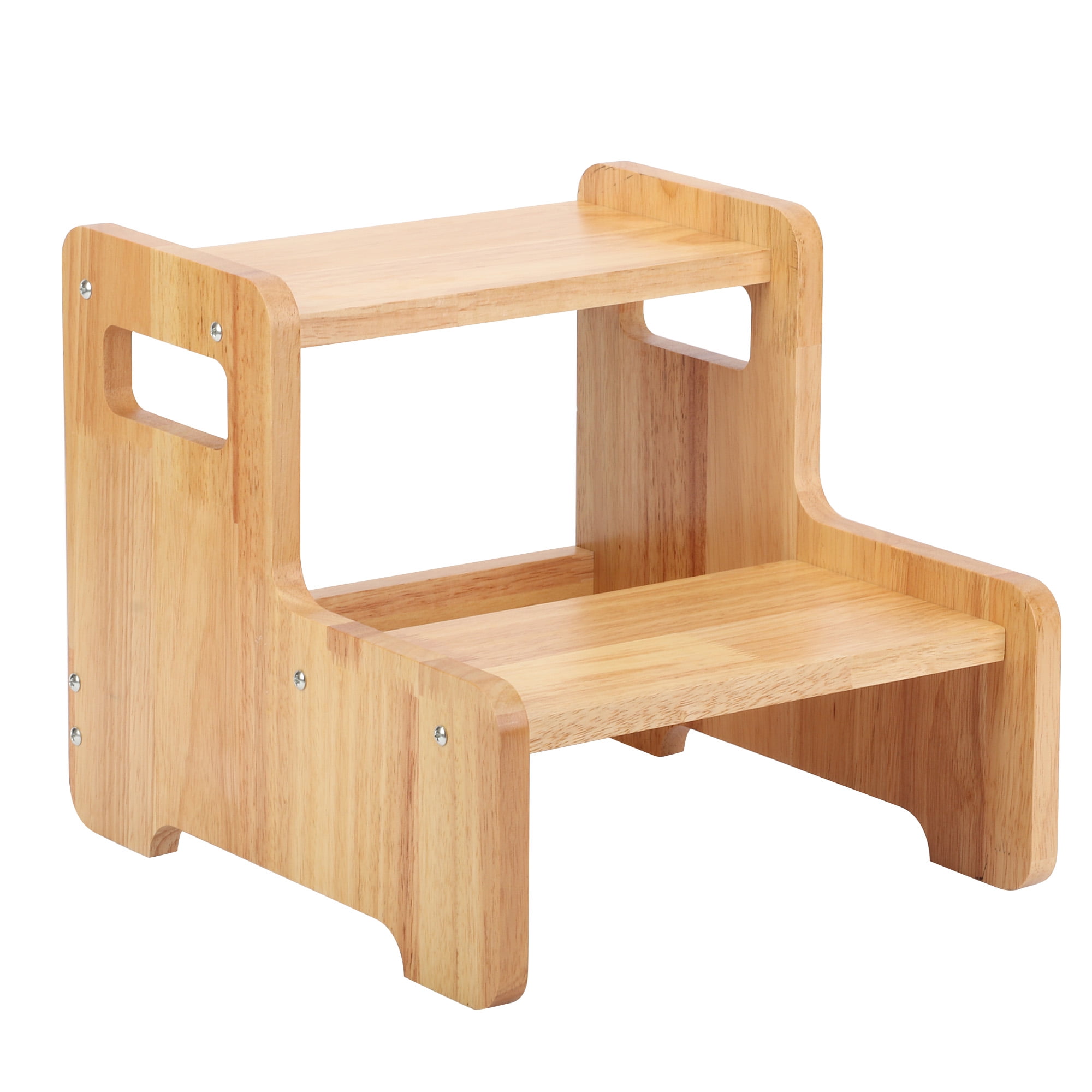 tonchean Wooden Step Stools, 2 Step Stools for Kids, Bathroom Kitchen ...