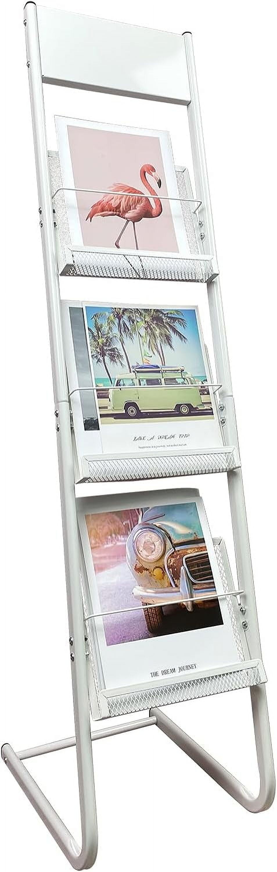 tongmo Floor-standing 3-Layer Magazine Rack, Brochure Display Stand ...