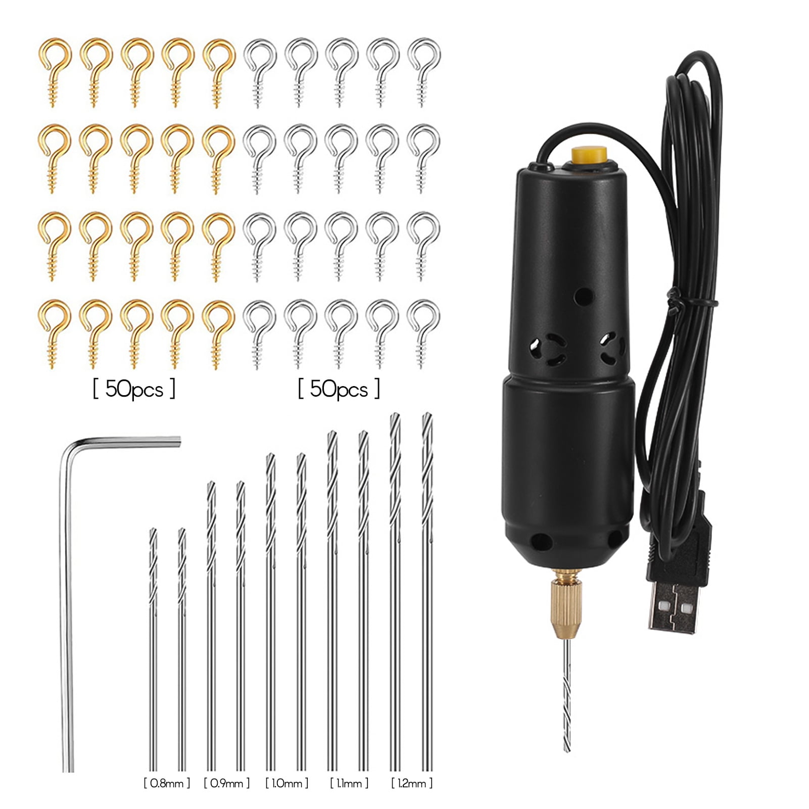 tool,Eye Pin Diy Drills 100pcs Screw 100pcs Screw Eye Diy Wood Key ...