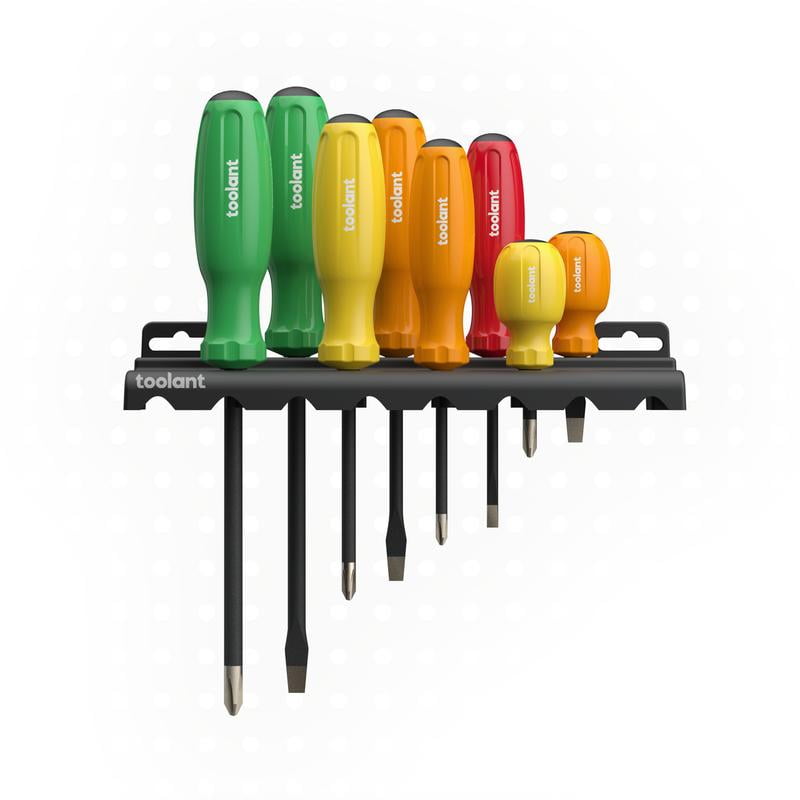 toolant 8PCS Magnetic Screwdrivers Set 4 Phillips & 4 Flat Head Anti ...