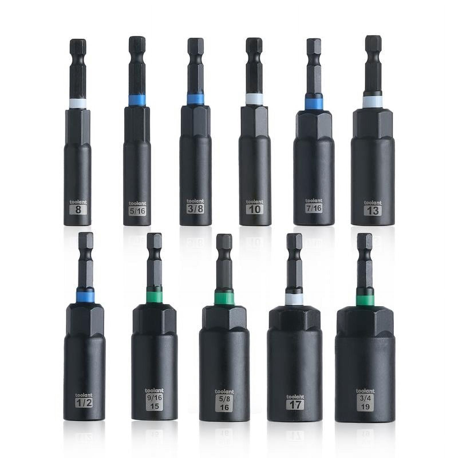 toolant Magnetic Nut Driver Bit Set for Impact Driver, Socket Set for ...