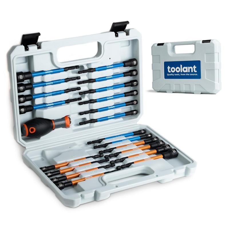 toolant Magnetic Nut Driver Bit Set for Impact Driver, Socket Set for DIYer, mechanical Hardware ...
