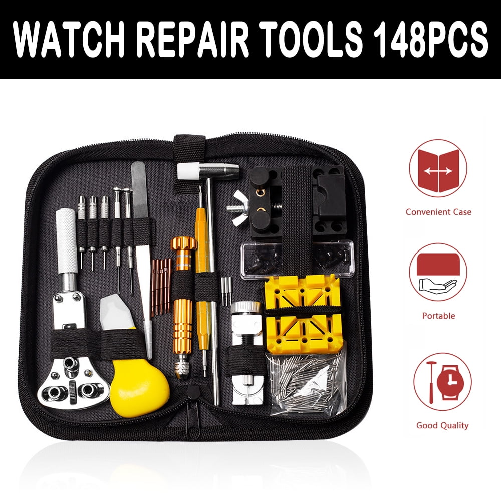 tooloflife 148Pcs Watch Repair Kit Set with Case for Watchmakers and ...