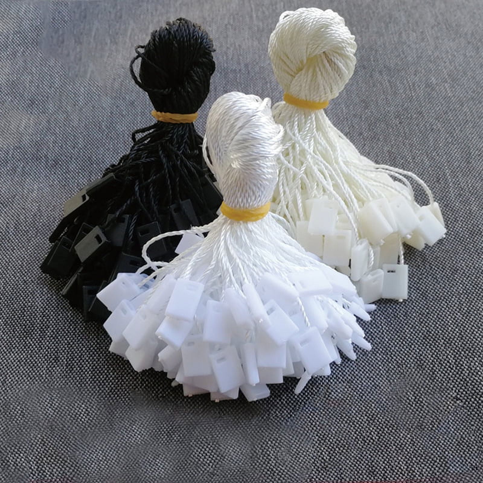 tooloflife 200pcs Nylon String Tags Hang Tag String Lock Loop Fastener ...