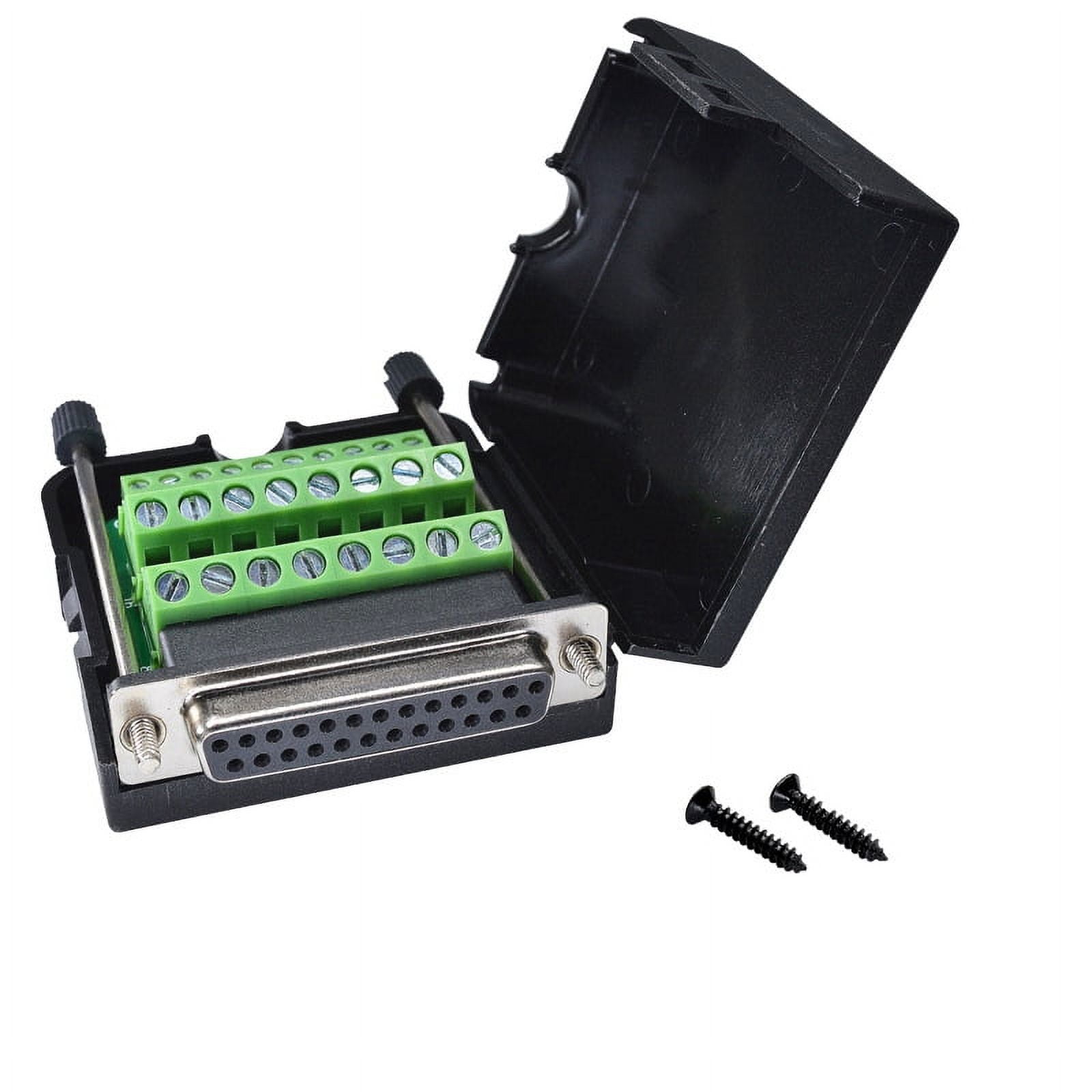 tooloflife DB25 Female 25Pin Plug Breakout Board 2 Row Terminals ...