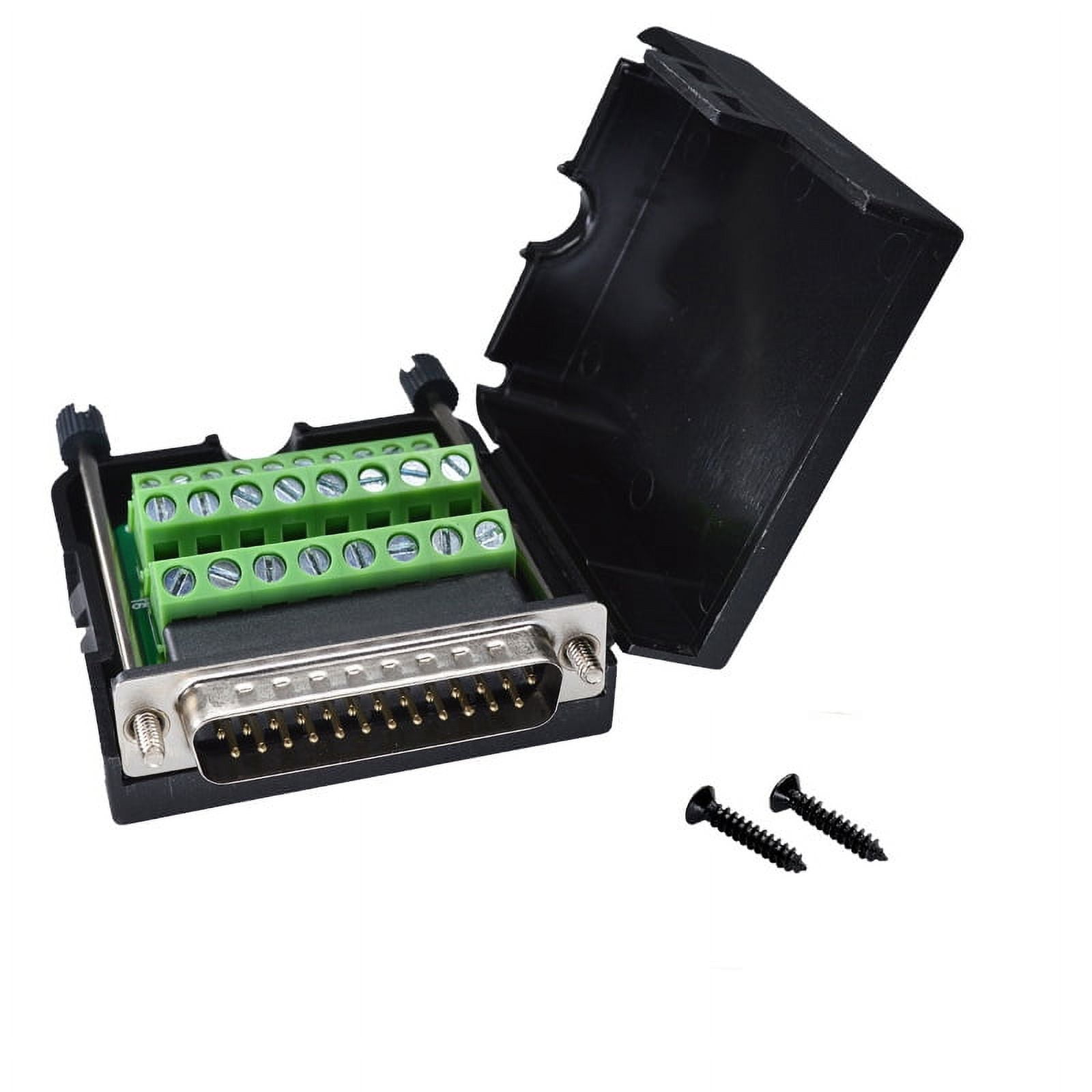 tooloflife DB25 Male 25Pin Plug Breakout Board 2 Row Terminals ...