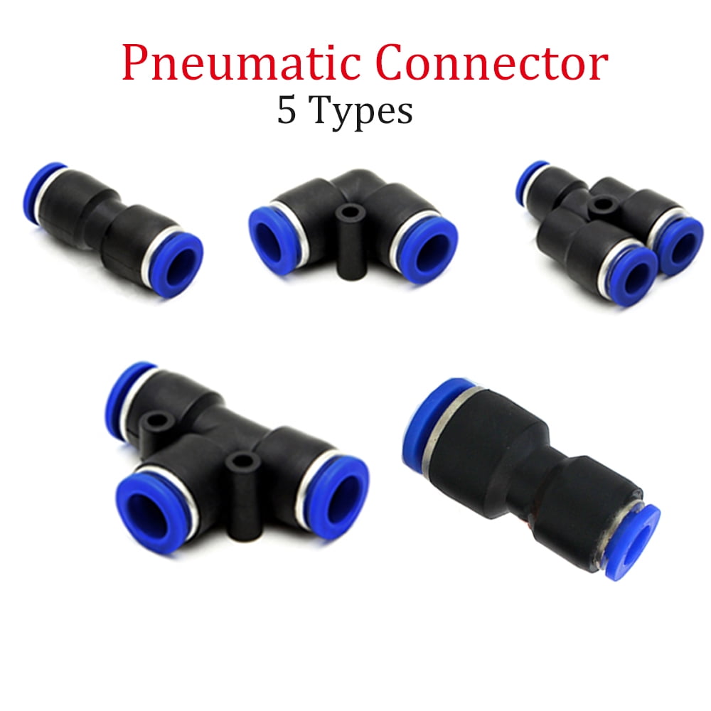 tooloflife Pneumatic Connector Pipes Fittings Straight Fitting Elbow ...
