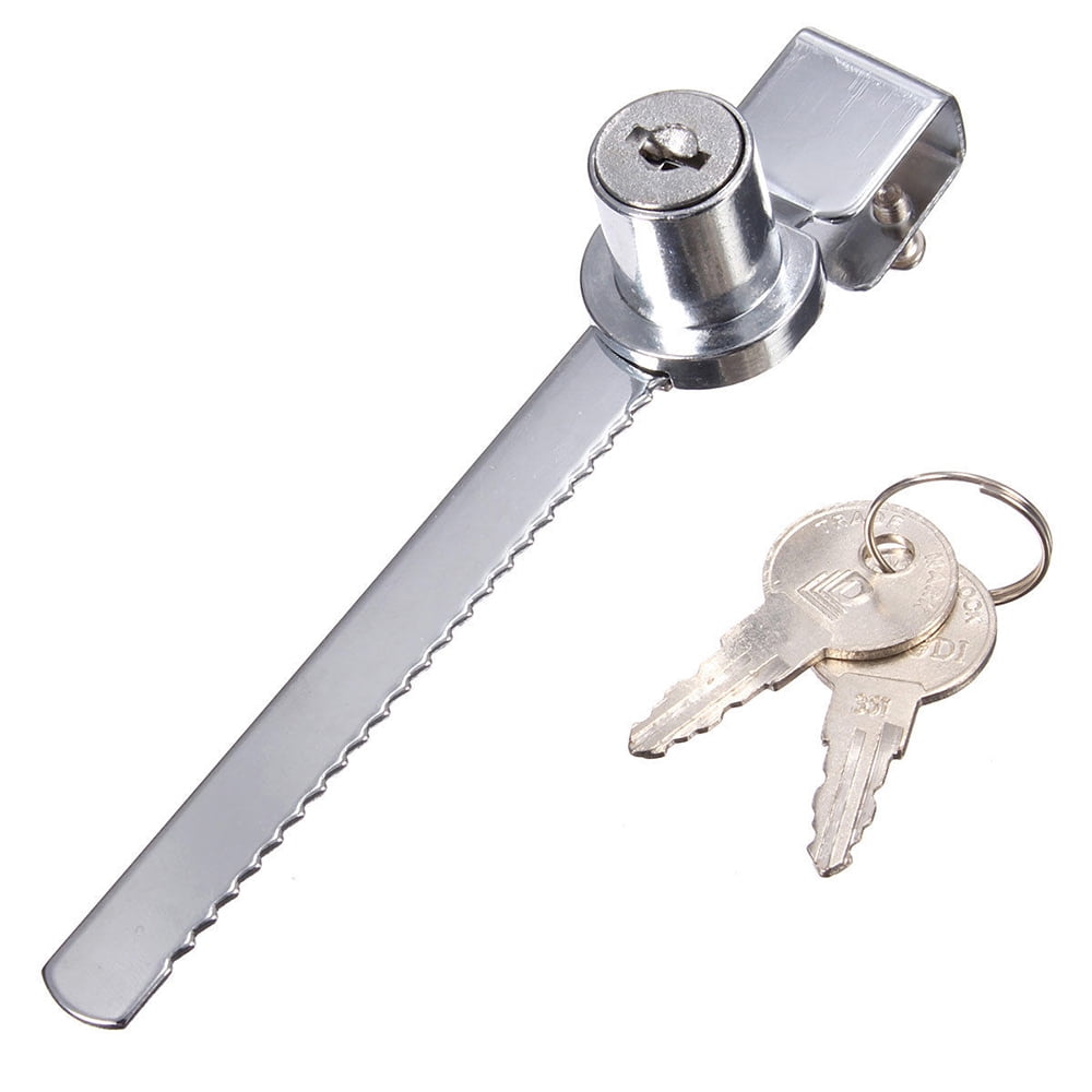 tooloflife Zinc Showcase Lock with 2 Keys Fit 4-6mm Thick Tempered ...