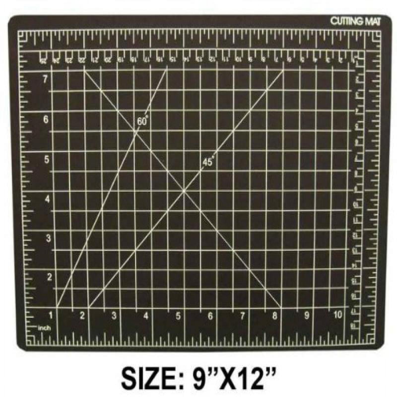 toolusa 9" x 12" Self-healing Black Cutting Mat With Pre-marked Grid ...