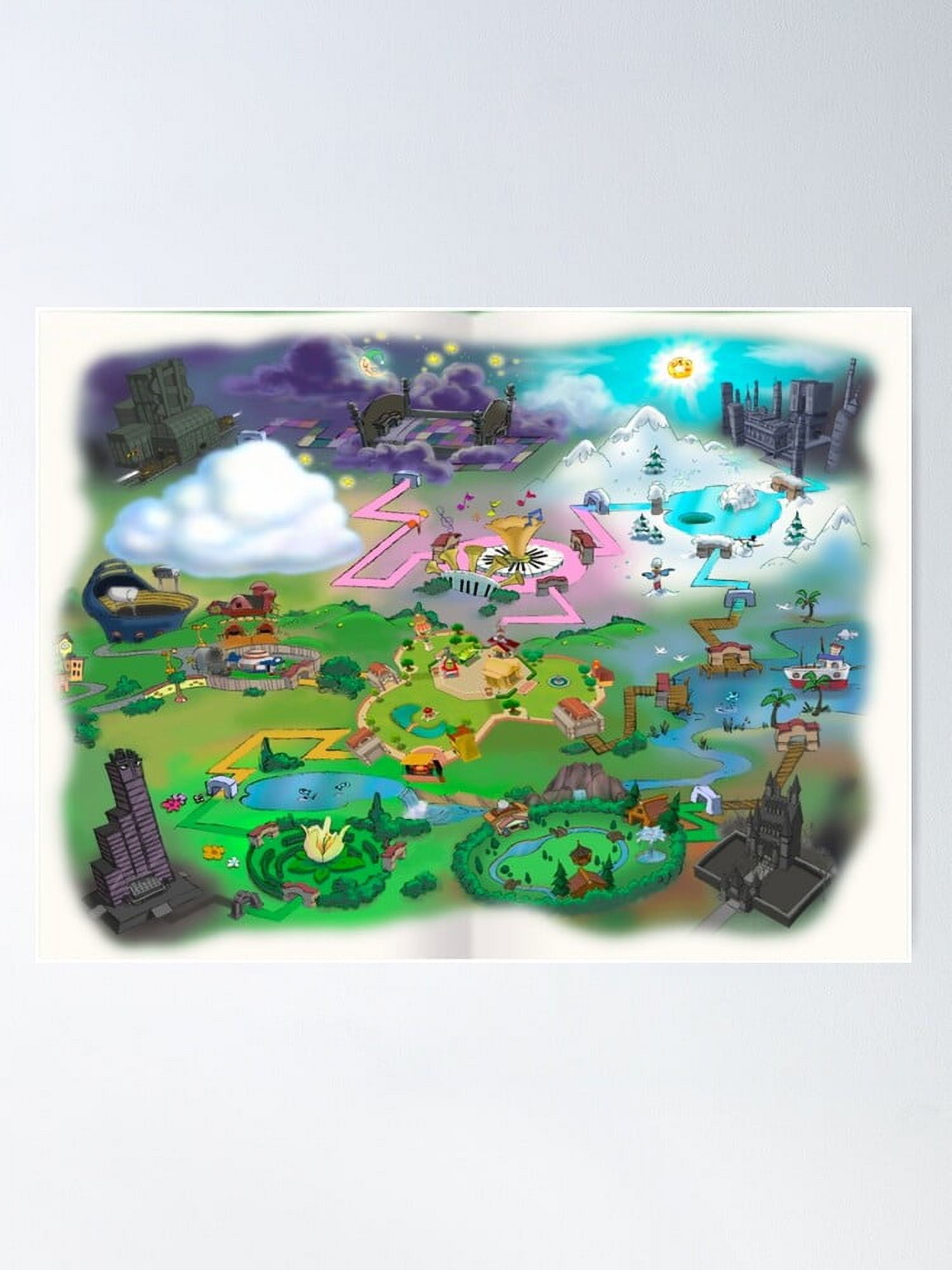 toontown map Poster - Walmart.com