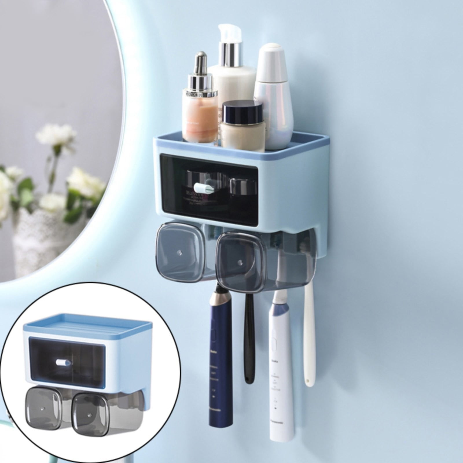 toothbrush Organizer Automatic toothpaste Dispenser toothpaste Holder ...