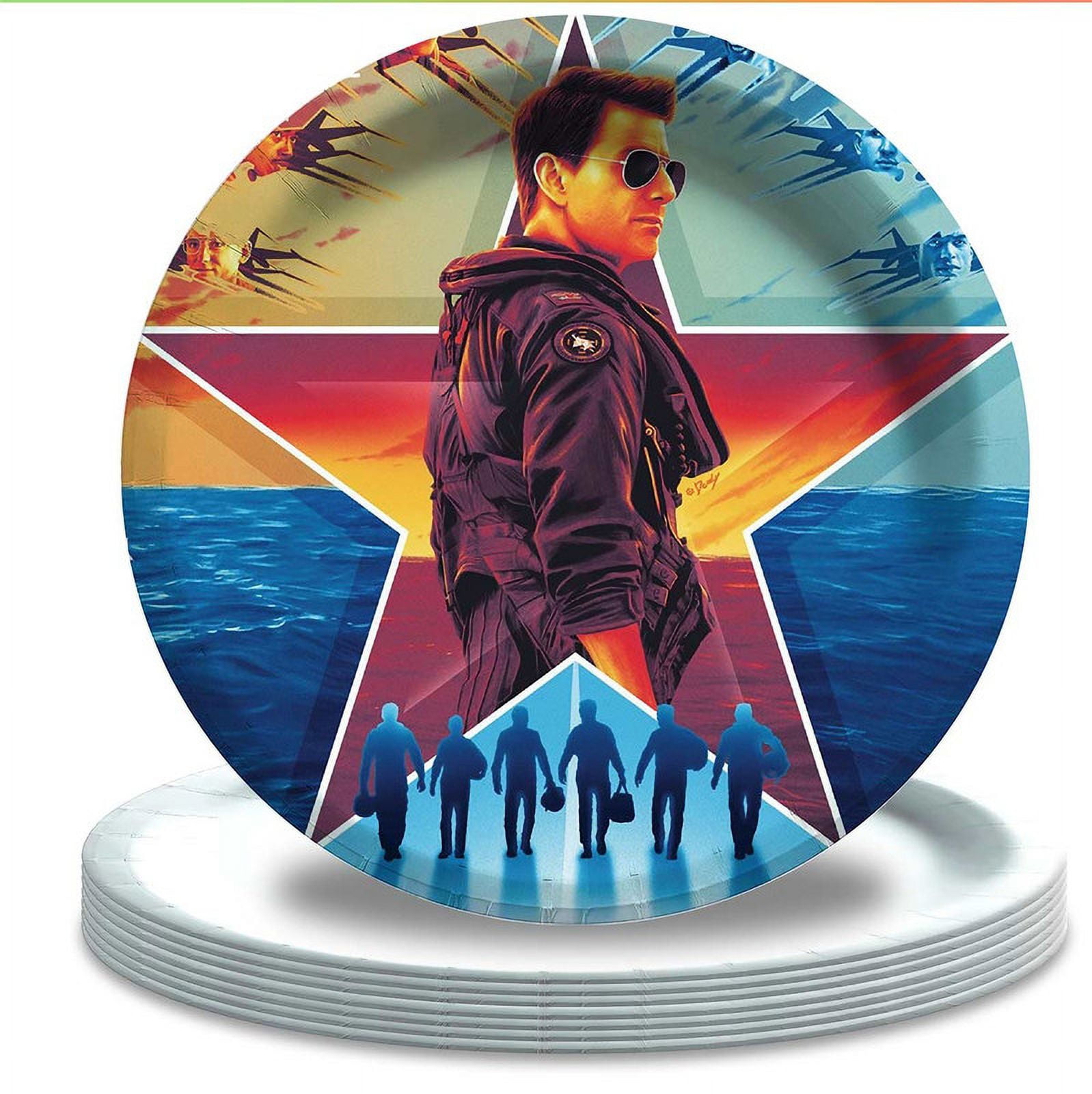top gun Paper Plates Party Decorations Tableware Supplies Birthday ...