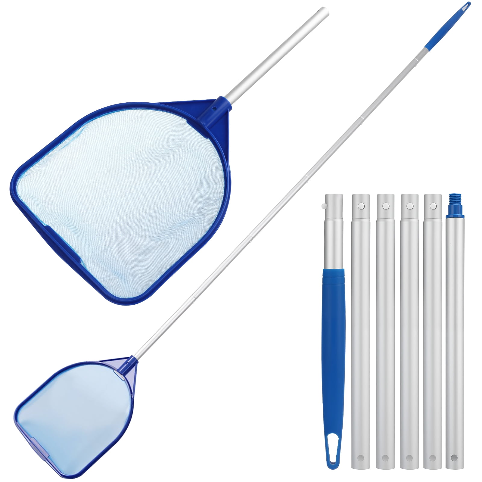 topjuju Swimming Pool Leaf Skimmer Net with Telescopic Aluminum Pole ...