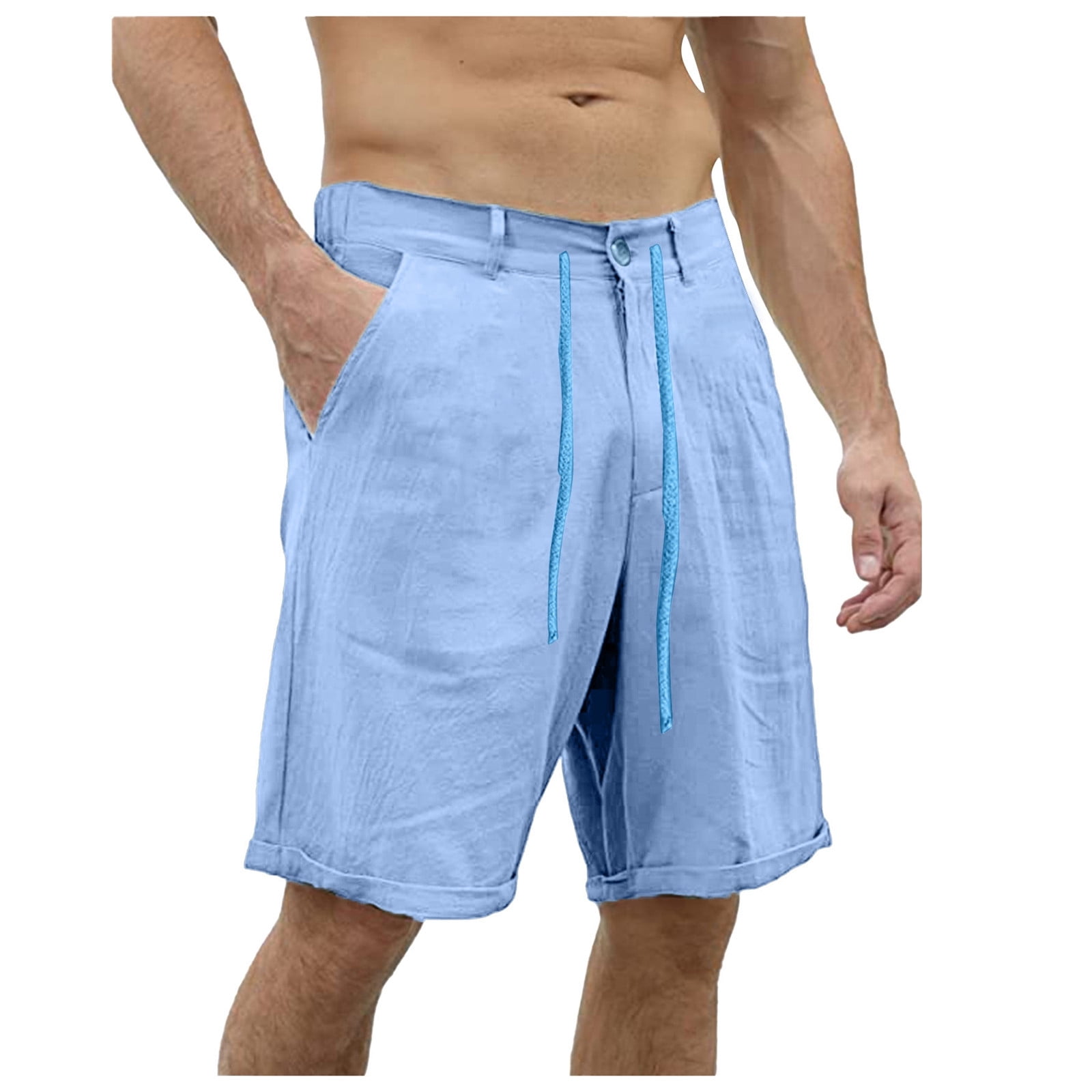 toraway Mens Shorts Casual 10 Inch Inseam Men's Linen Shorts Casual ...