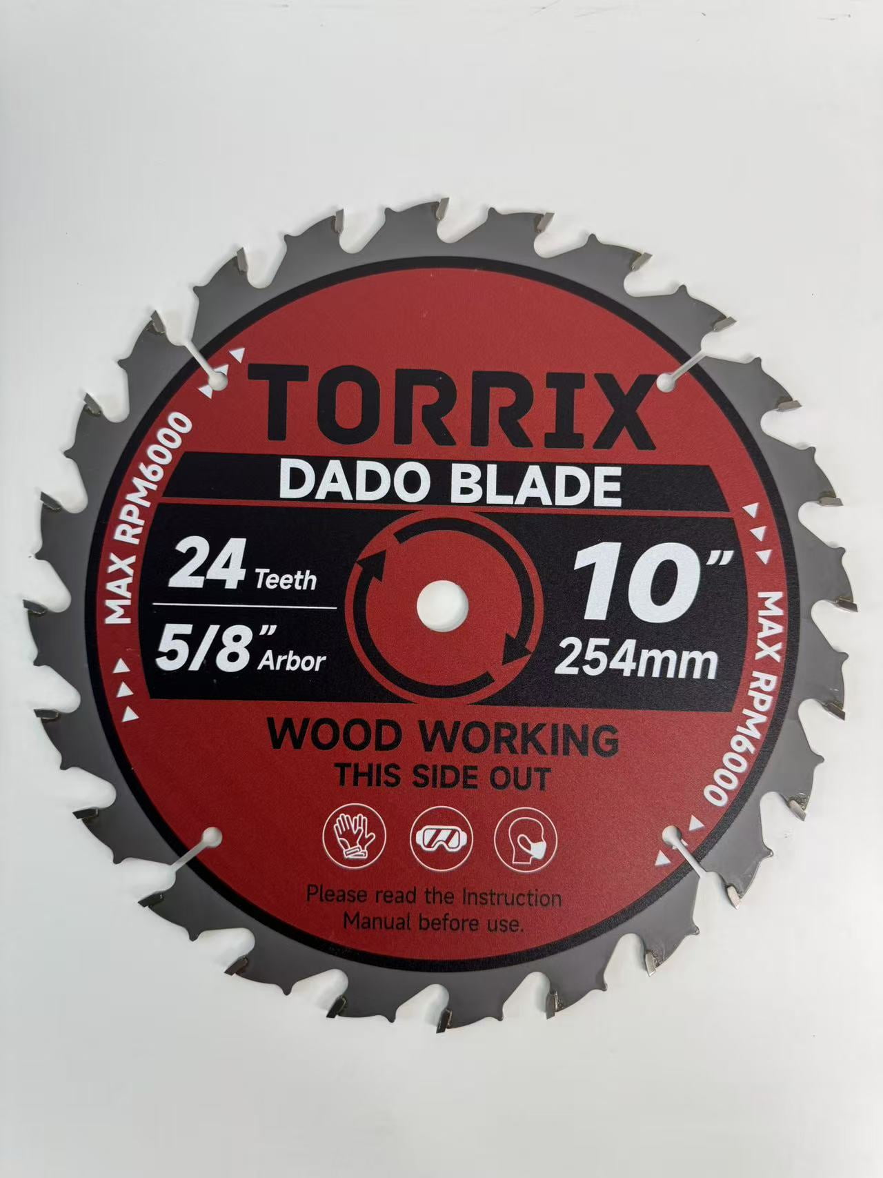 torrix Dado Blade Set, 10-Inch, 24-Tooth with 5/8-Inch Bore - 23 Pieces ...
