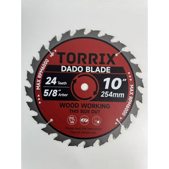 torrix Dado Blade Set, 10-Inch, 24-Tooth with 5/8-Inch Bore - 23 Pieces ...