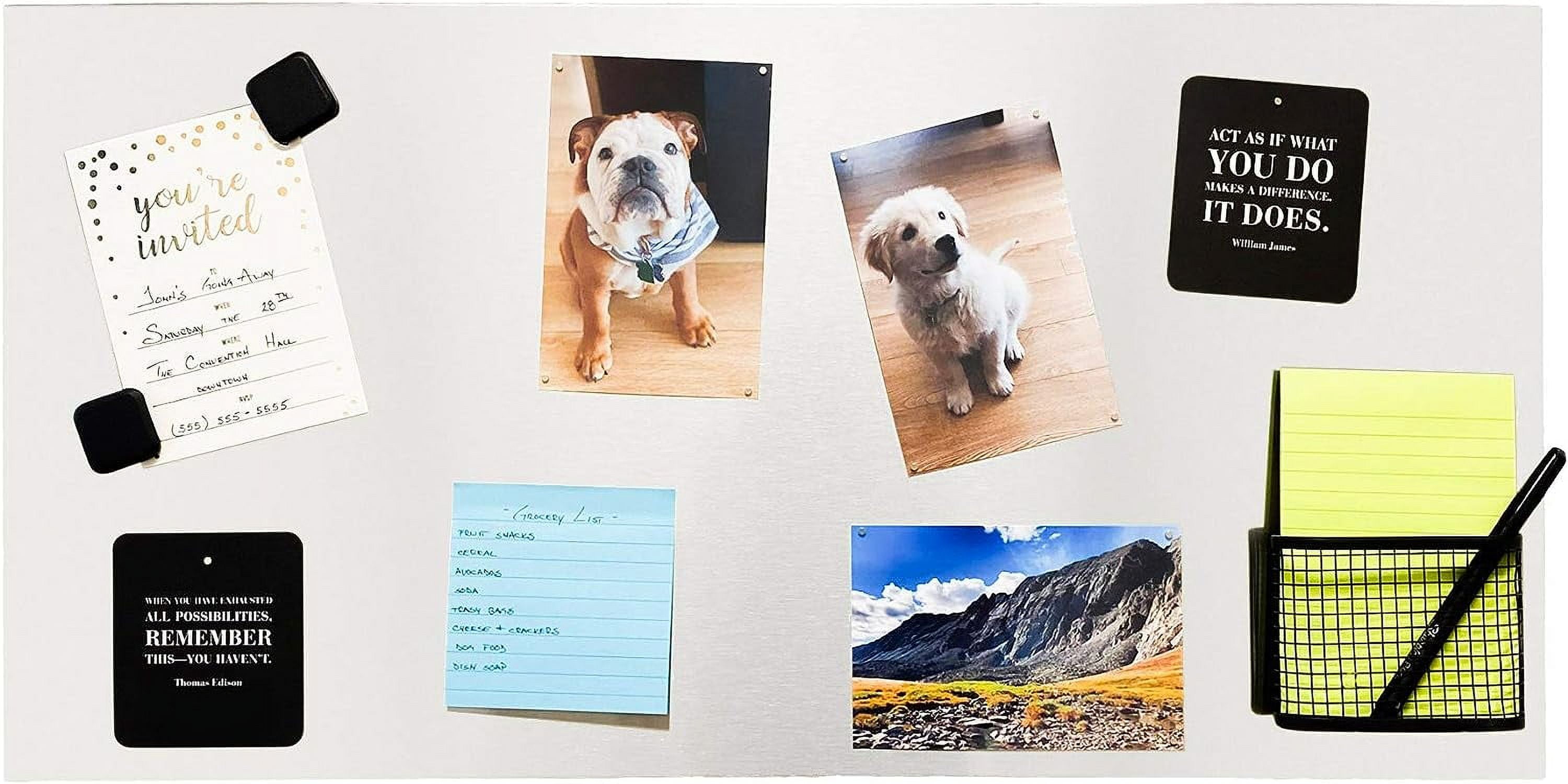 totalElement 28 x 14 Inch Magnet Board, Frameless Metal Magnetic ...