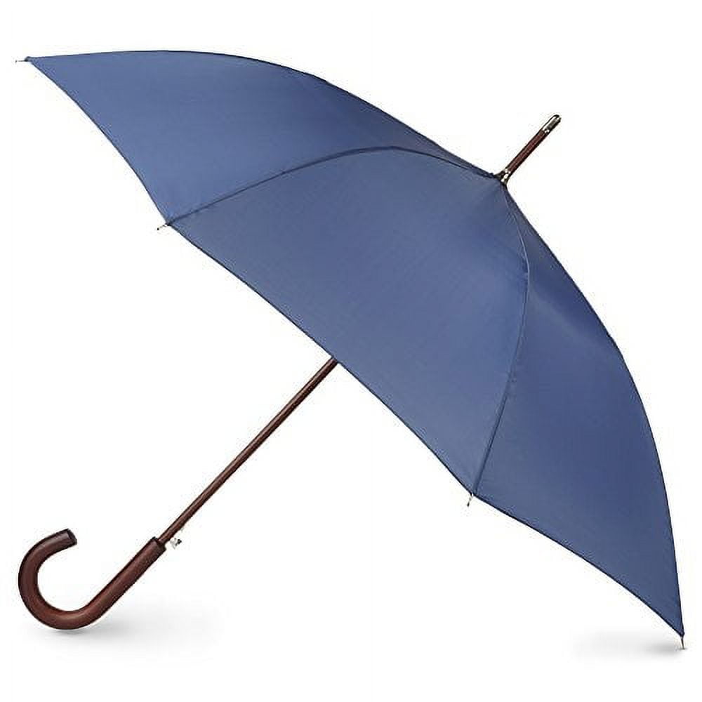 totes, Auto Open Wooden Stick Umbrella, Steele Blue, One Size - Walmart.com