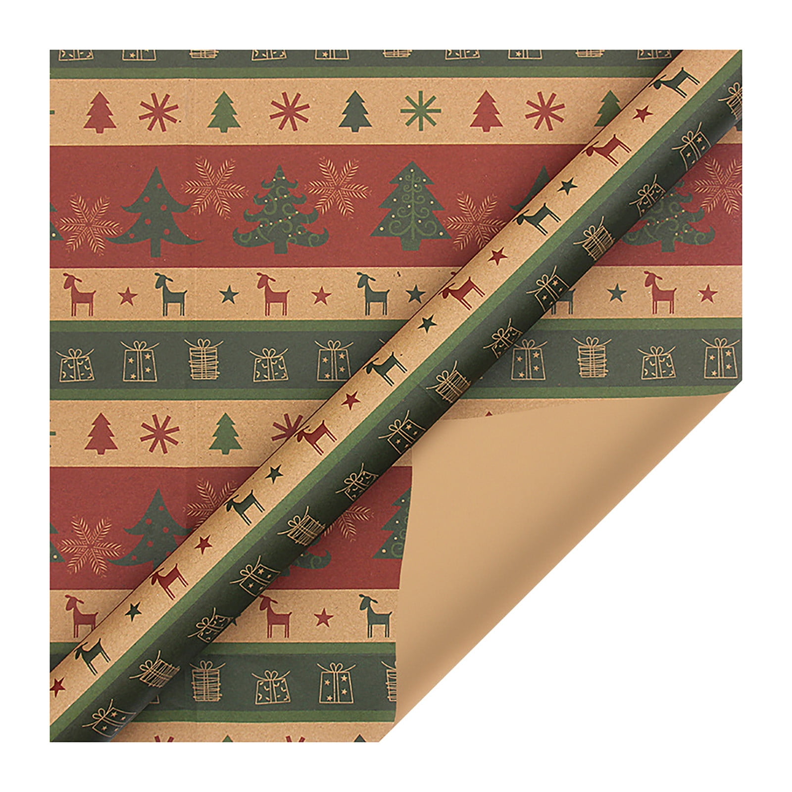 totil 1 Roll Christmas Gift Wrapping Paper, 70cmX50cm Xmas Wrapping ...