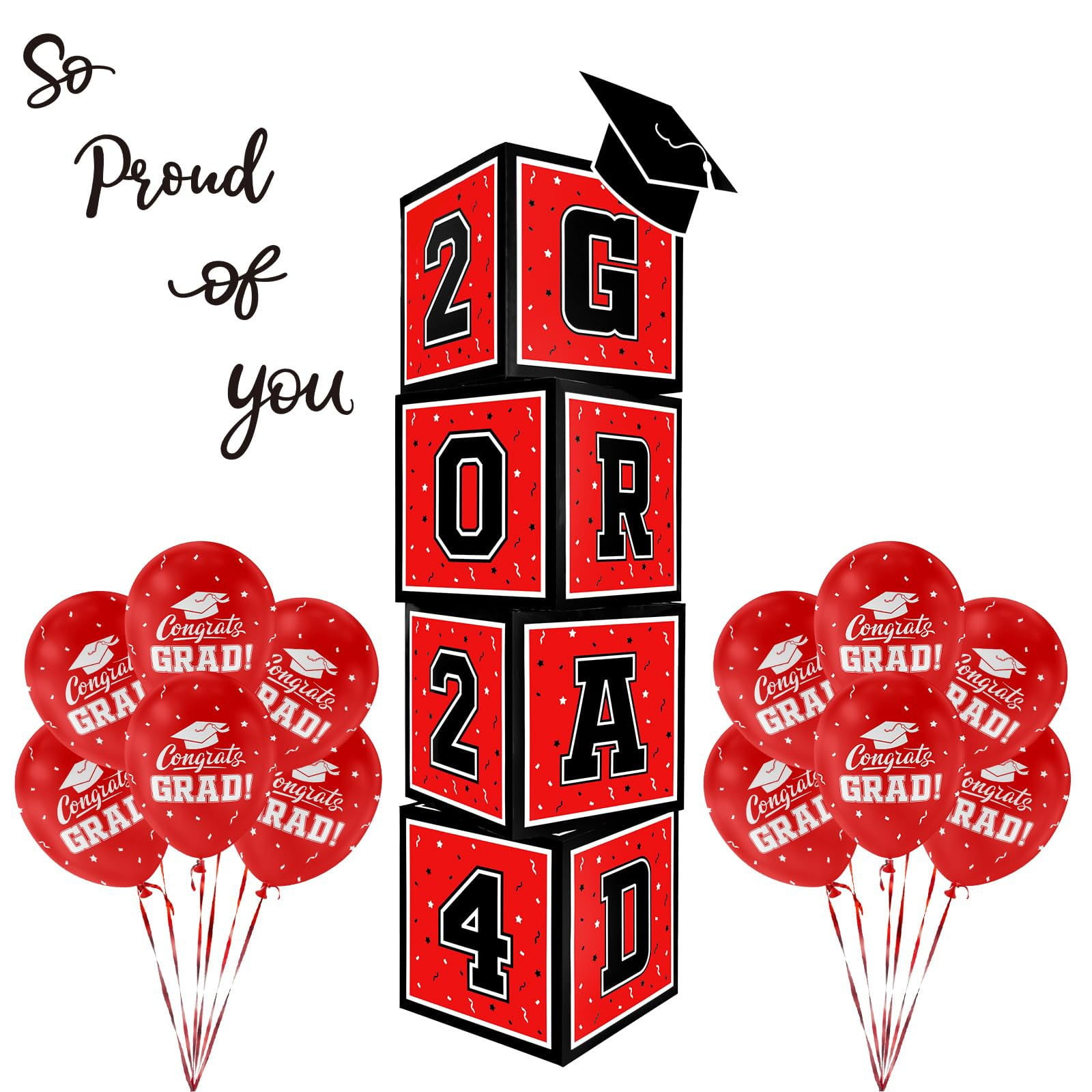 Totil Balloon 2024 Graduation Decoration Set Balloon Box for ...