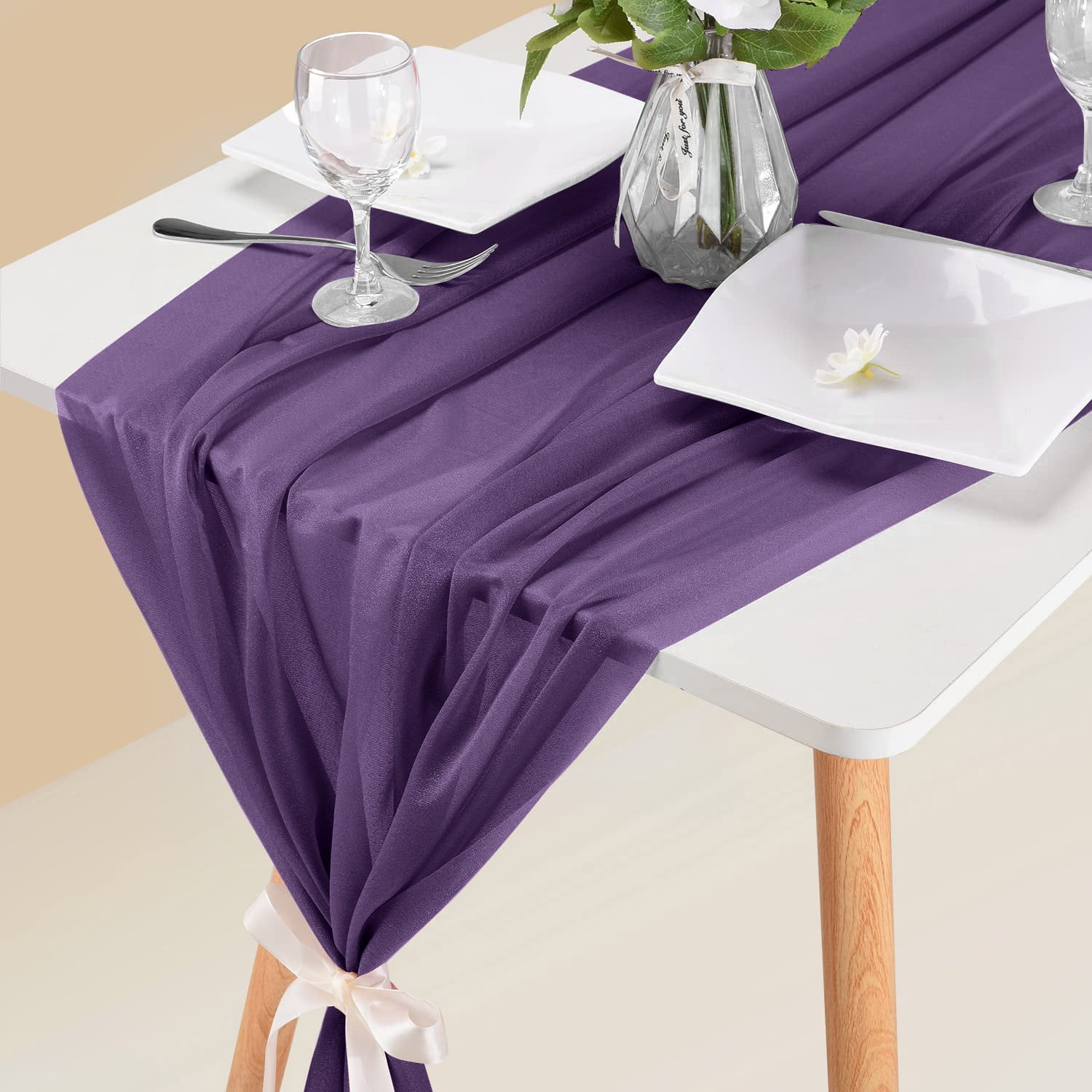 Totil Decorative Table Banner 10ft Chiffon Table Runner 29x120 Inches ...