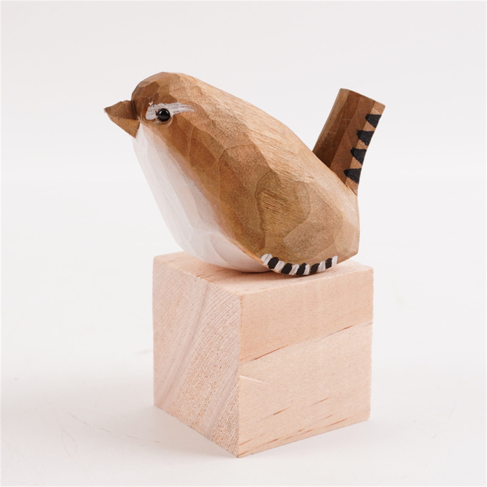 Totil Desktop Ornament Bird Figurine - Small Wood Bird Statue Art ...