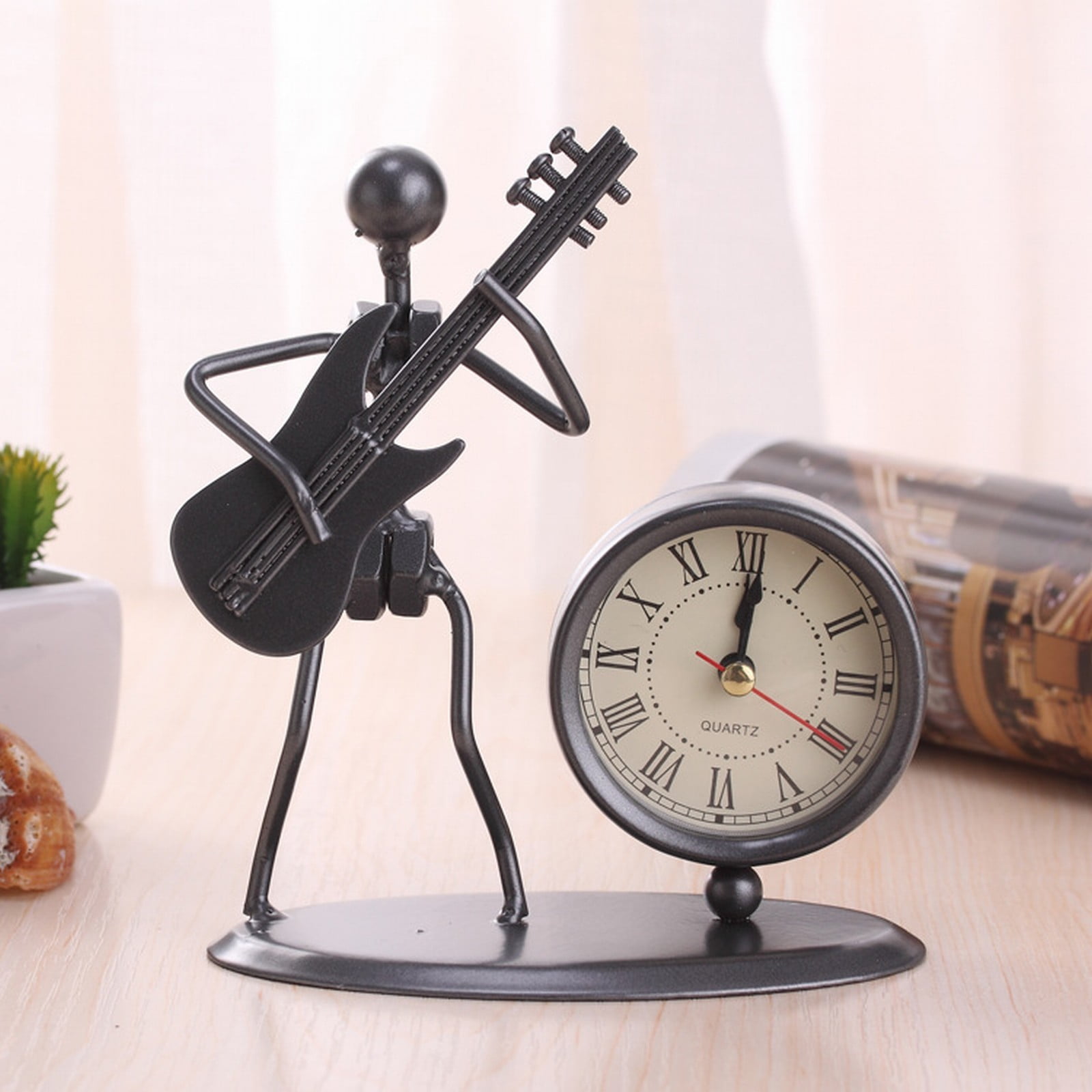 Totil Desktop Ornament Creative Iron Stainless Steel Small Desk Clock ...