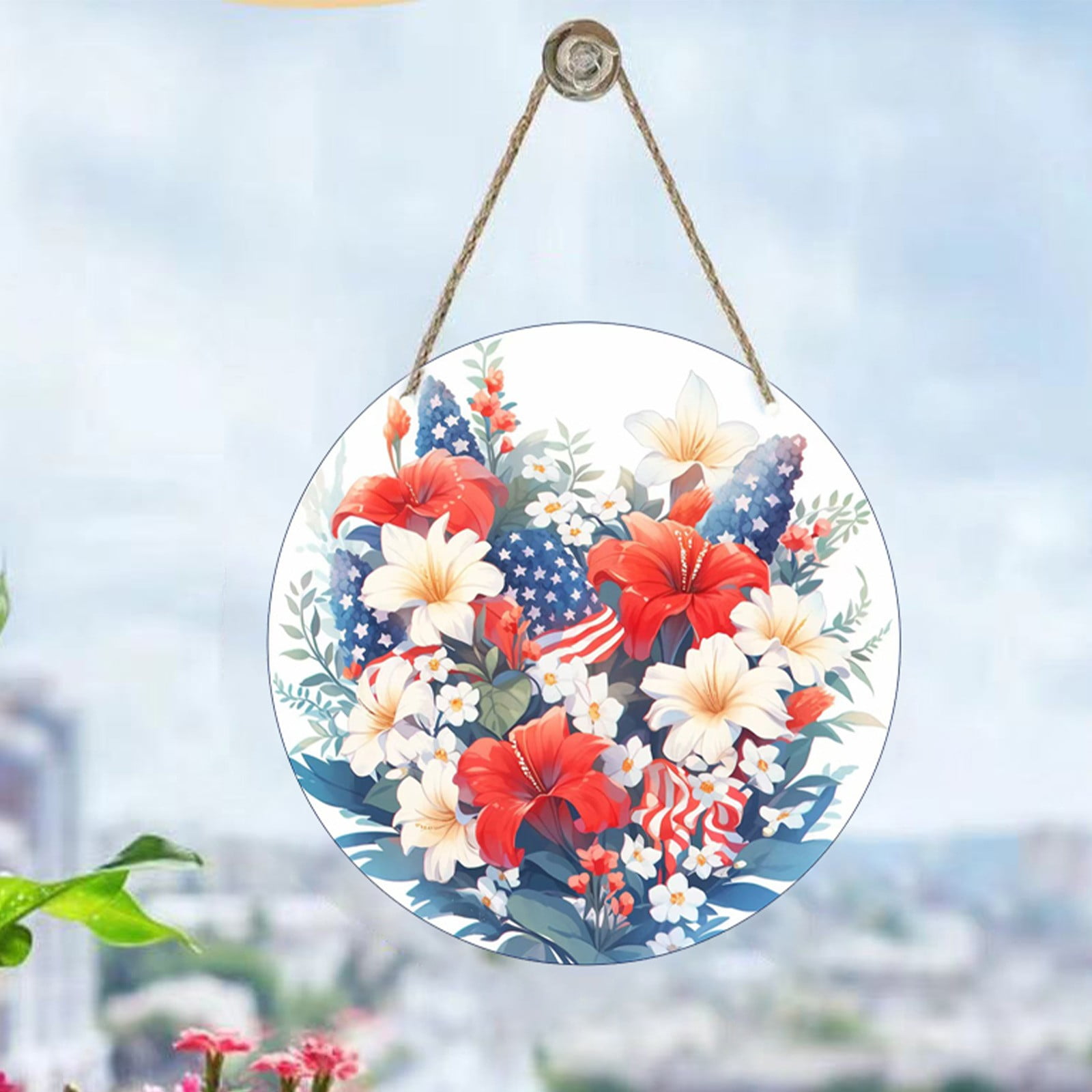 totil Door Hanging Decoration God America Patriotic Sign for Front Door ...