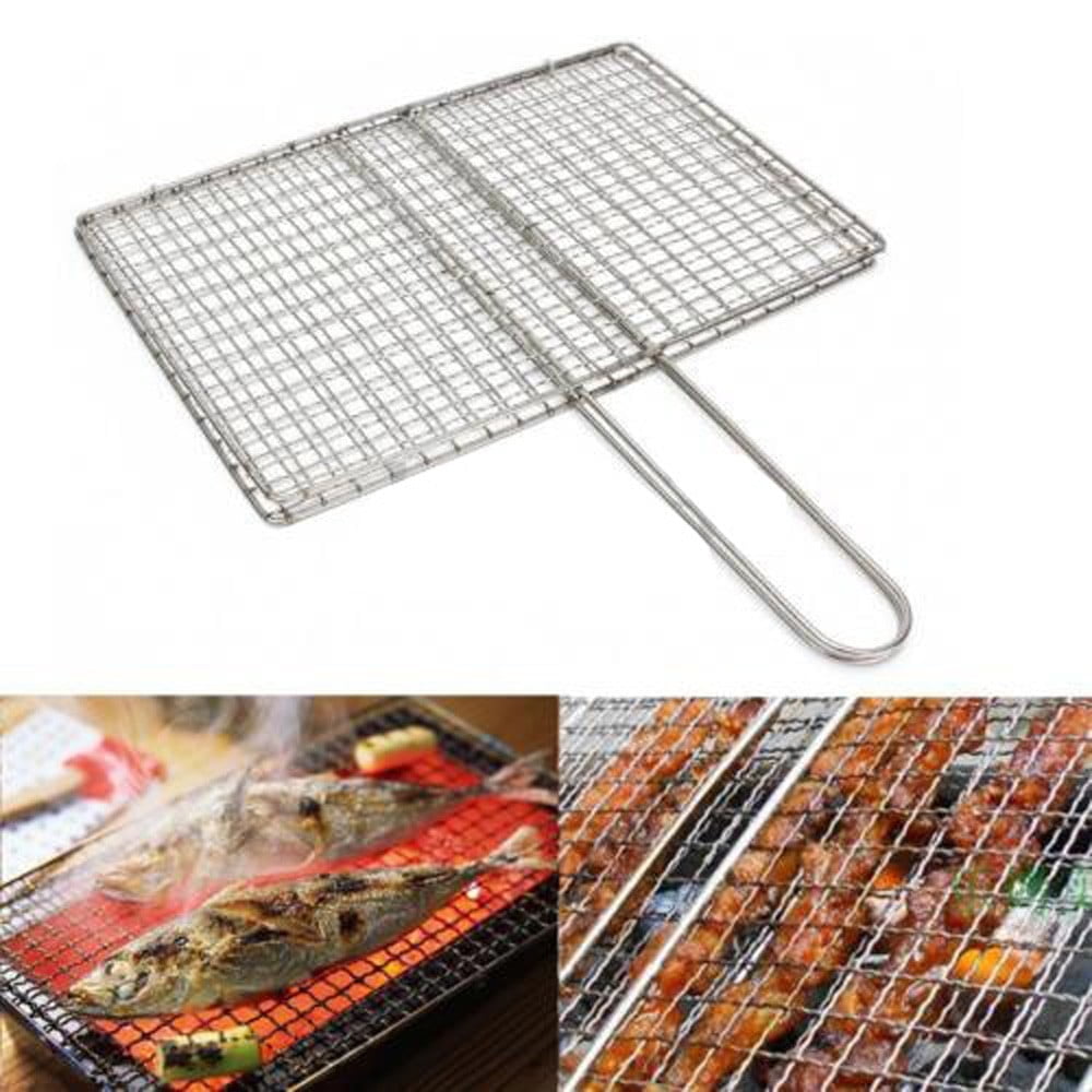totyc Fish Grilling Basket,Folding Portable Stainless Steel BBQ Grill ...