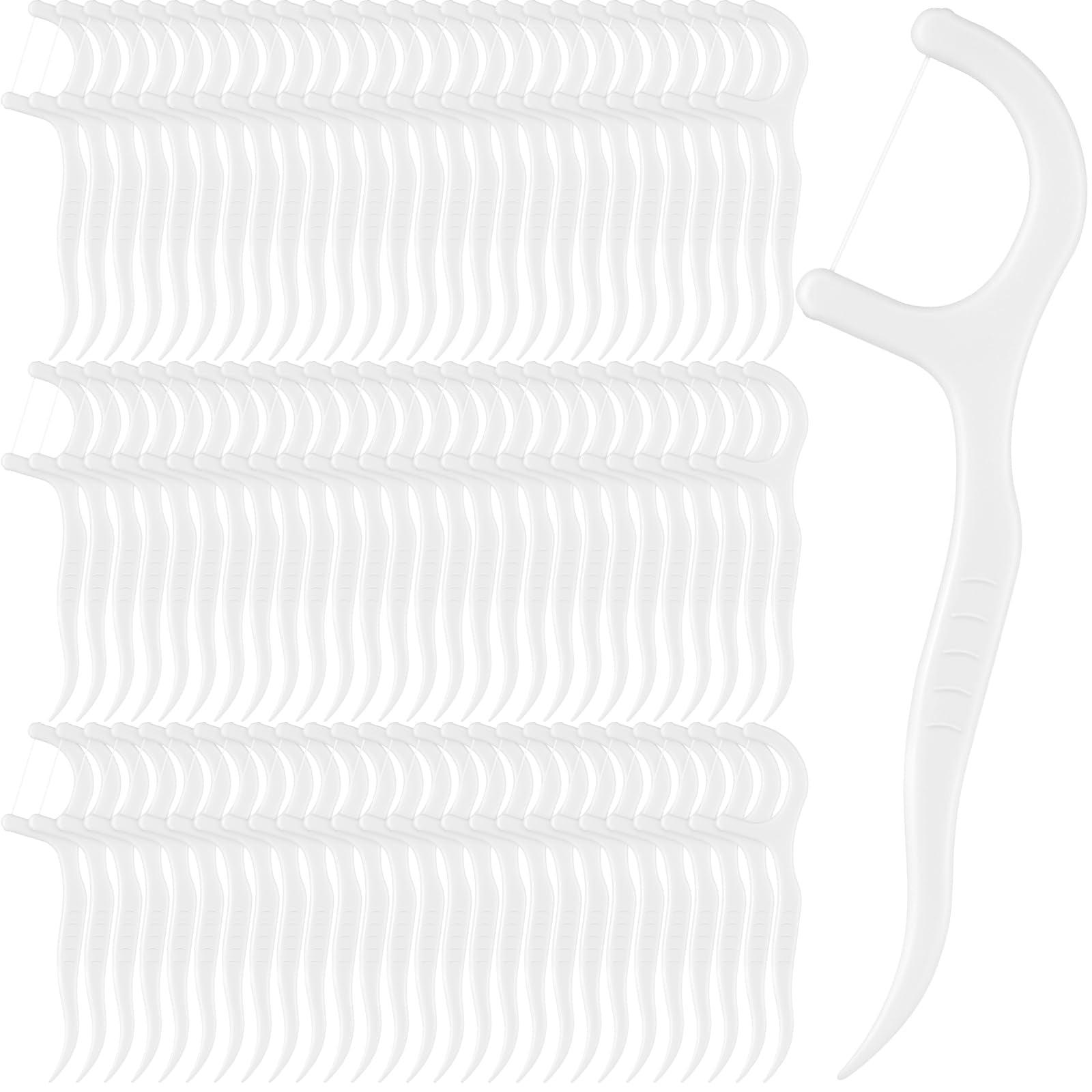 touekeng 200 Count Floss Picks Bulk Non Breakable Tooth Picks Flosser ...