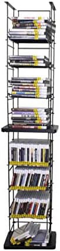 tower media rack organizer video game blu ray storage holds 176 single ...