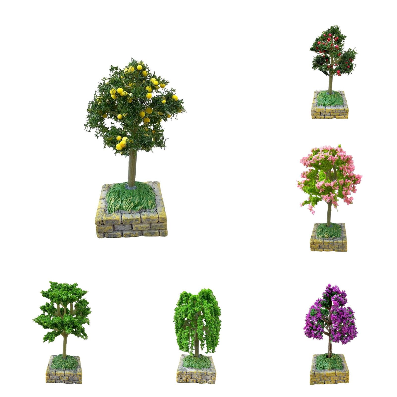 toy Trees, Trees, Dollhouse Artificial Trees Set Lightweight Miniature ...