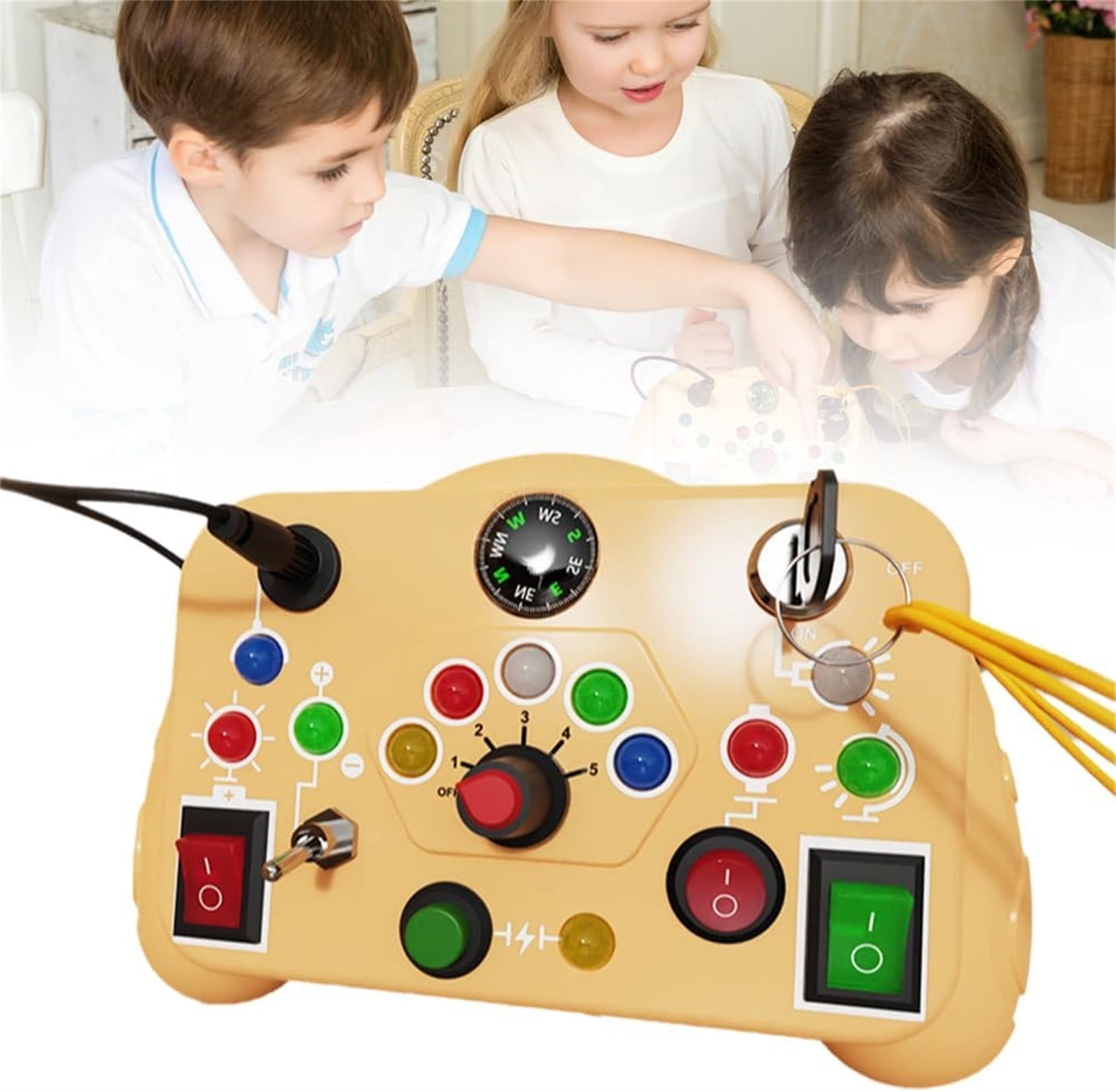 toys under $10! Busy Board With LED Light Baby Sensory Board Toy ...