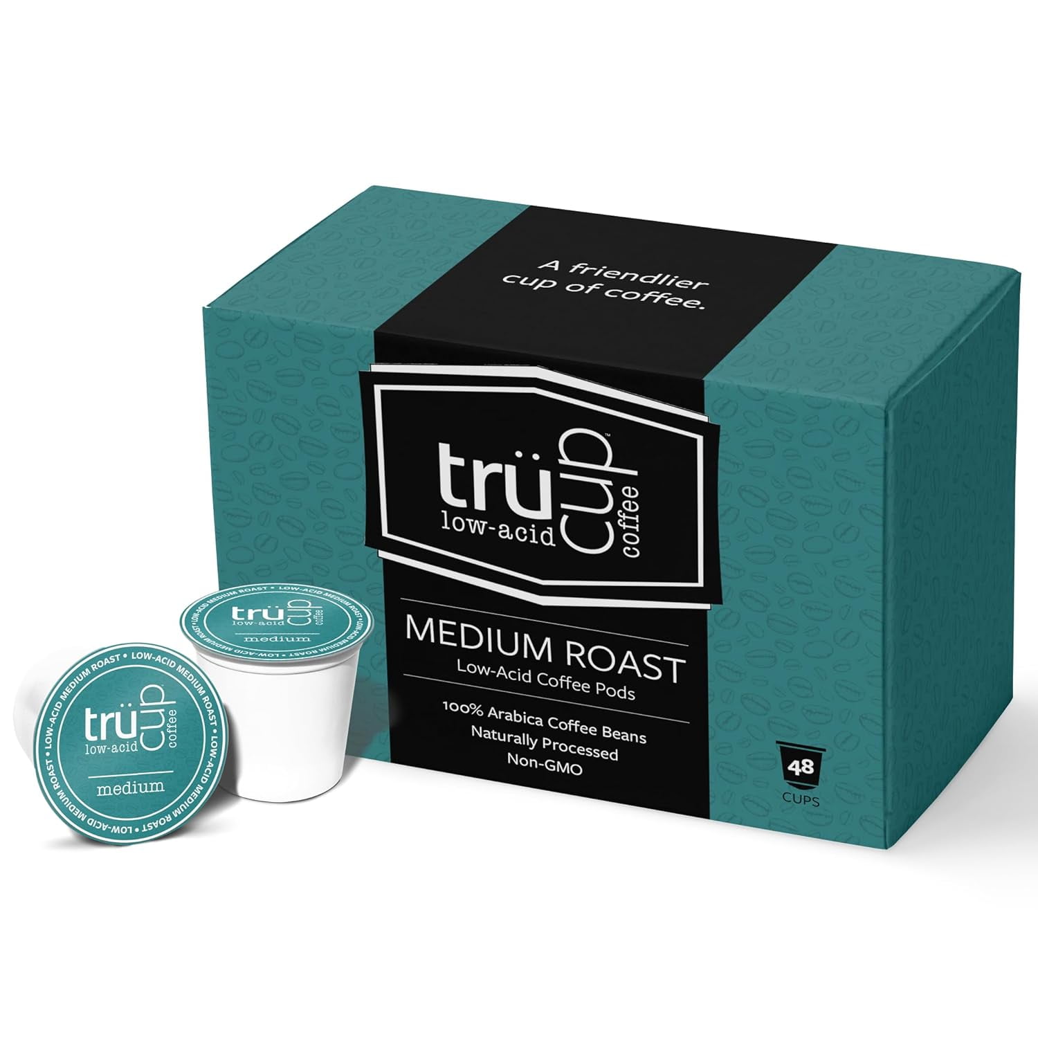 trücup Low Acid Coffee - Medium Roast - 48 Count Single Serve ...
