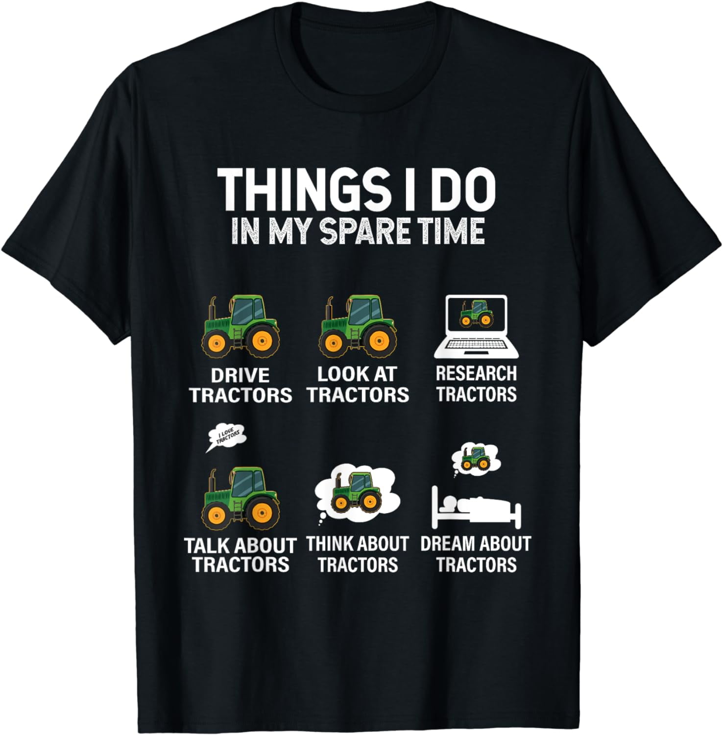 tractor tees for men things i do in my spare time T-Shirt - Walmart.com