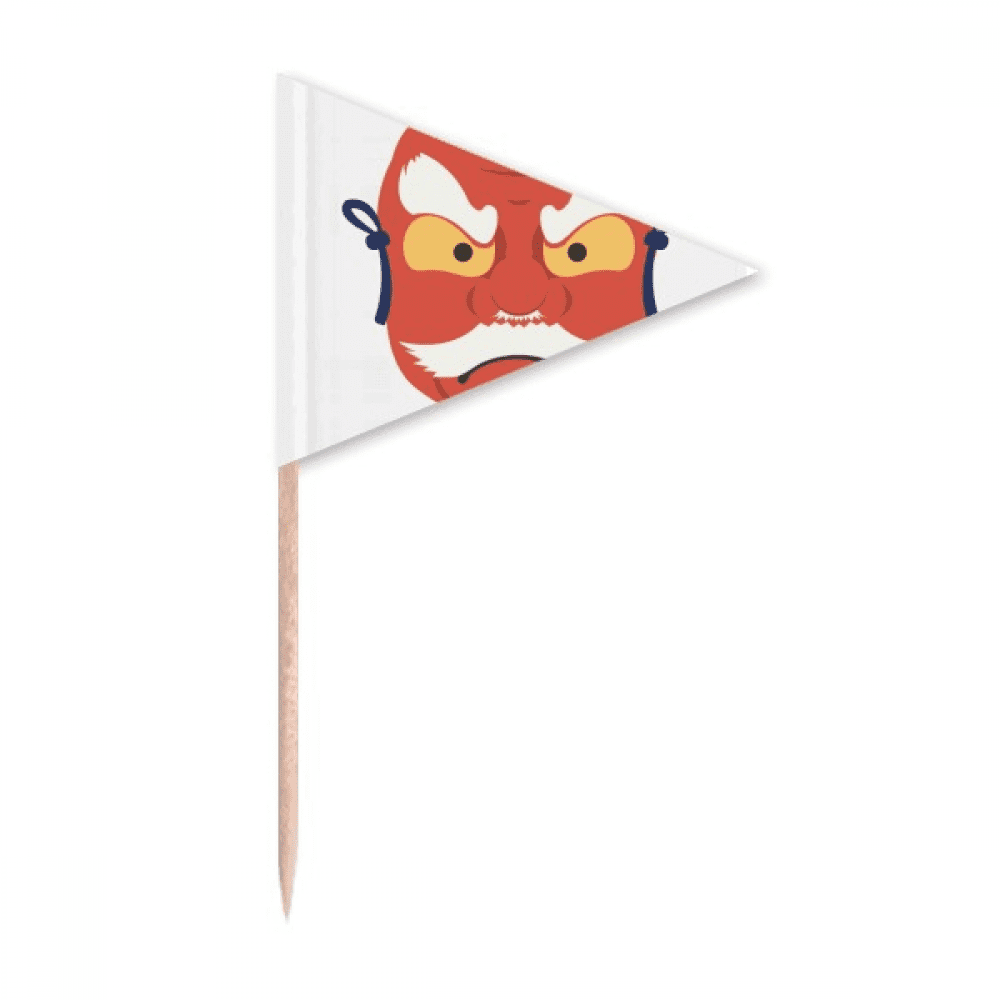 traditional japanese local head Toothpick Triangle Cupcake Toppers Flag ...