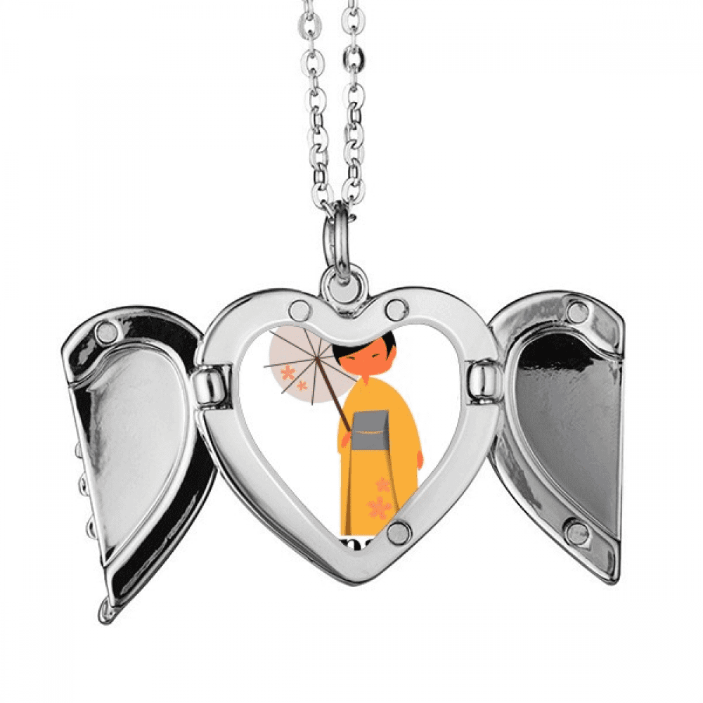 traditional japanese women dress code angel wings necklpendant fashion ...