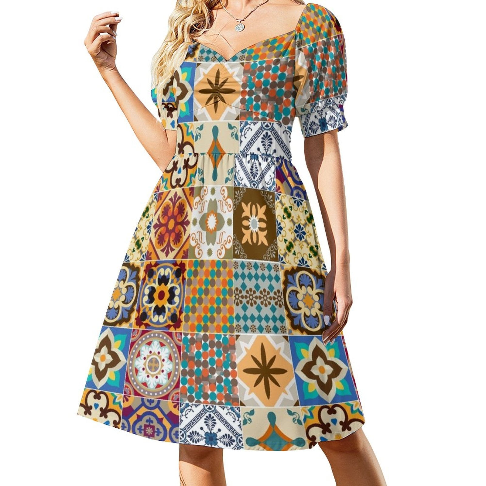 traditional portuguese tiles ''azulejo português'' Sleeveless Dress ...