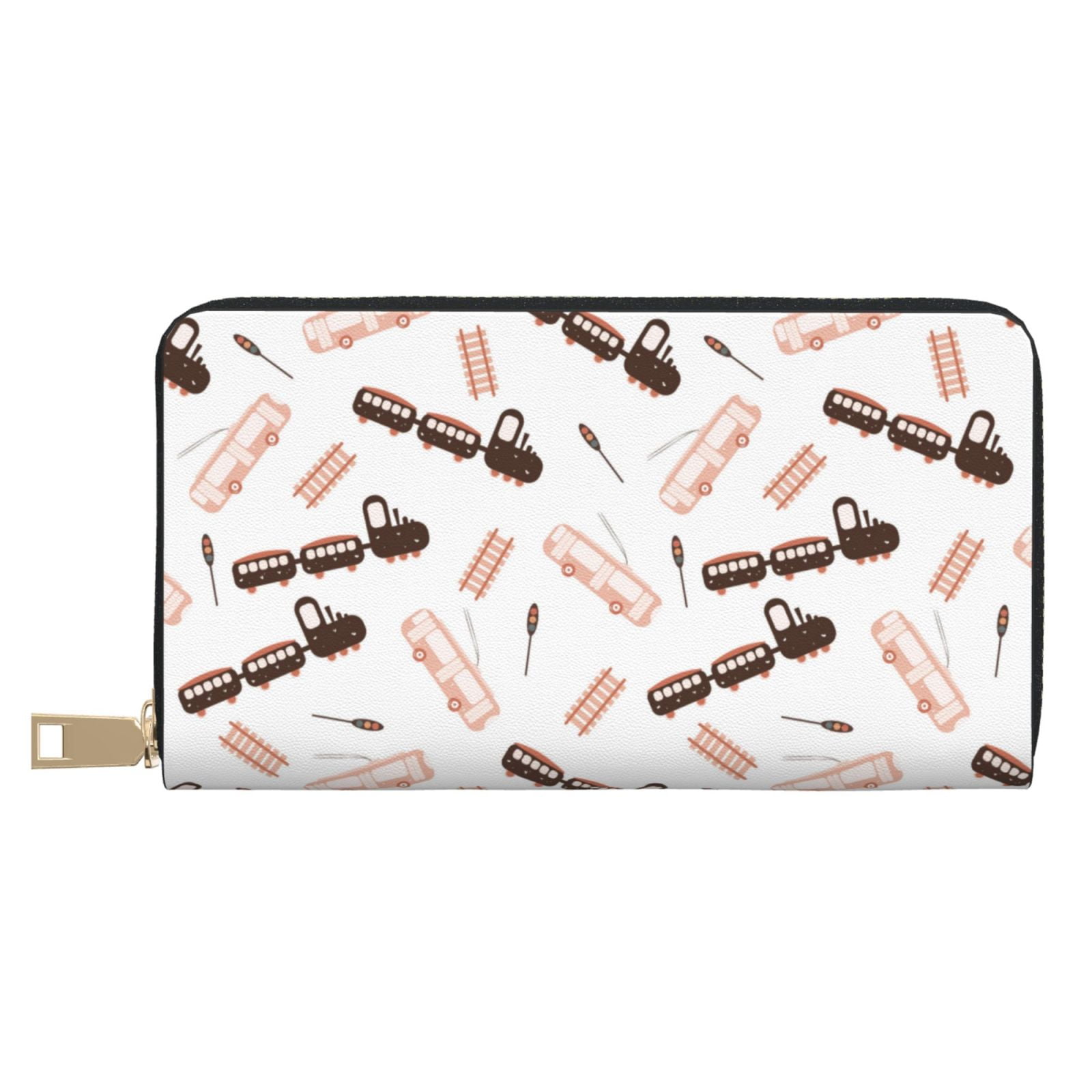 traffic Train Pattern Wallet Women, Leather Bifold Multi Card Wallet ...