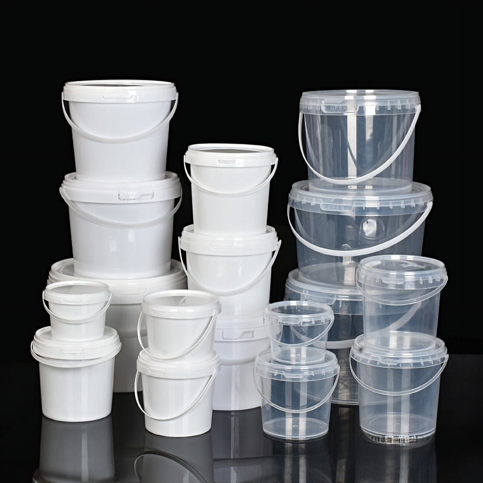 transparent drum portable sealed with lid food grade fruit milk tea ...