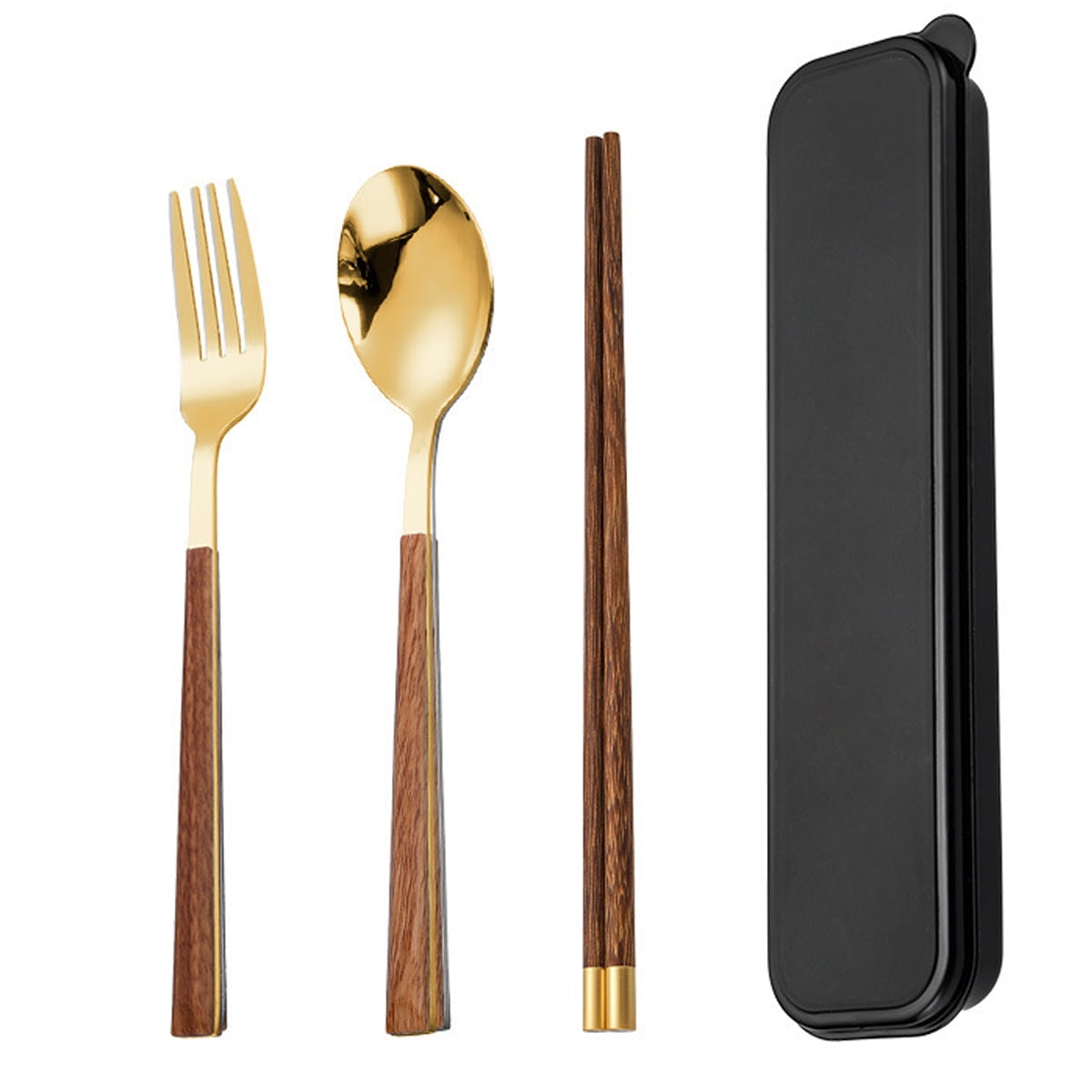 travel utensils with case, Healthy & Eco-Friendly 3pc Chopsticks, Fork ...