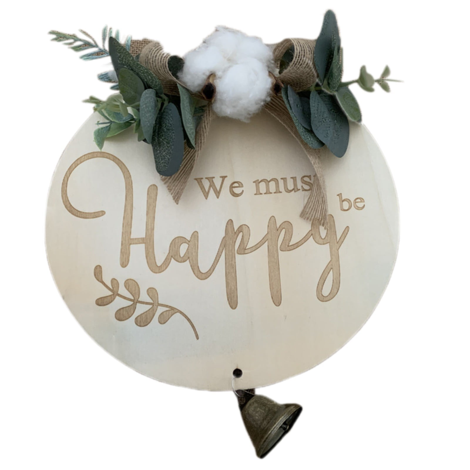 tree decorations and Hangs Welcome Sign Wood Flower Spring Door Sign ...