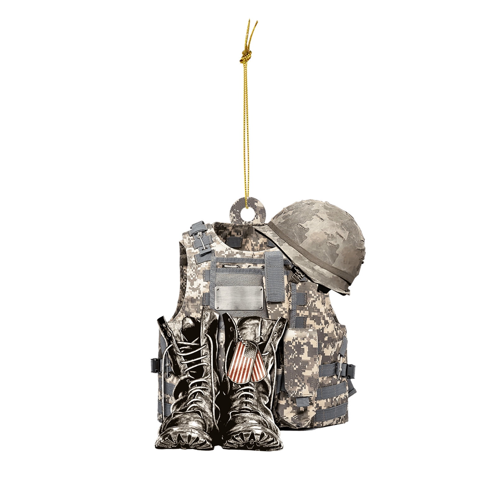 tree topper Hangs DIY Commemorative Military Name Military Decoration ...
