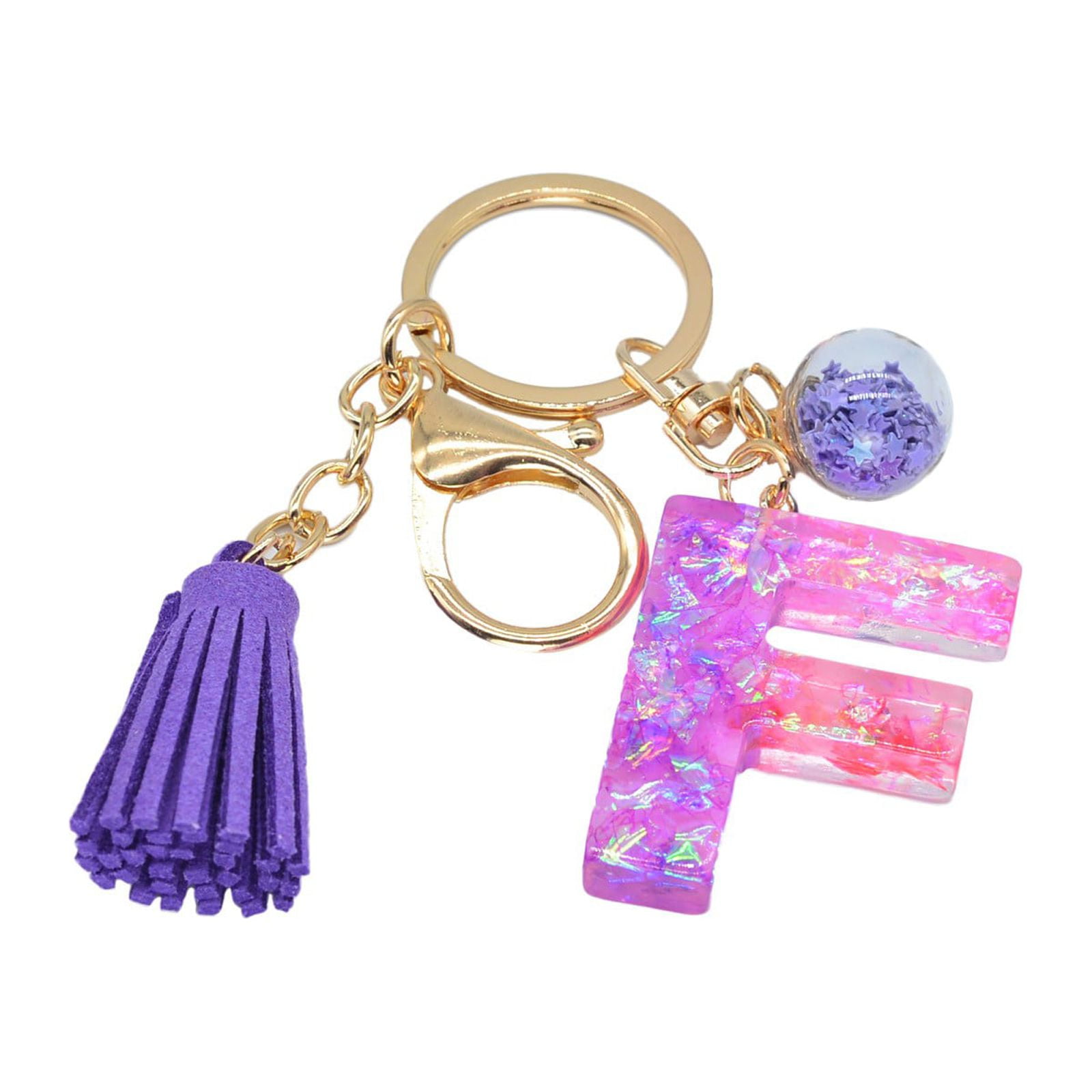 Easter Tree Topper Hangs Resin Glittering Letter Keychain, Color ...