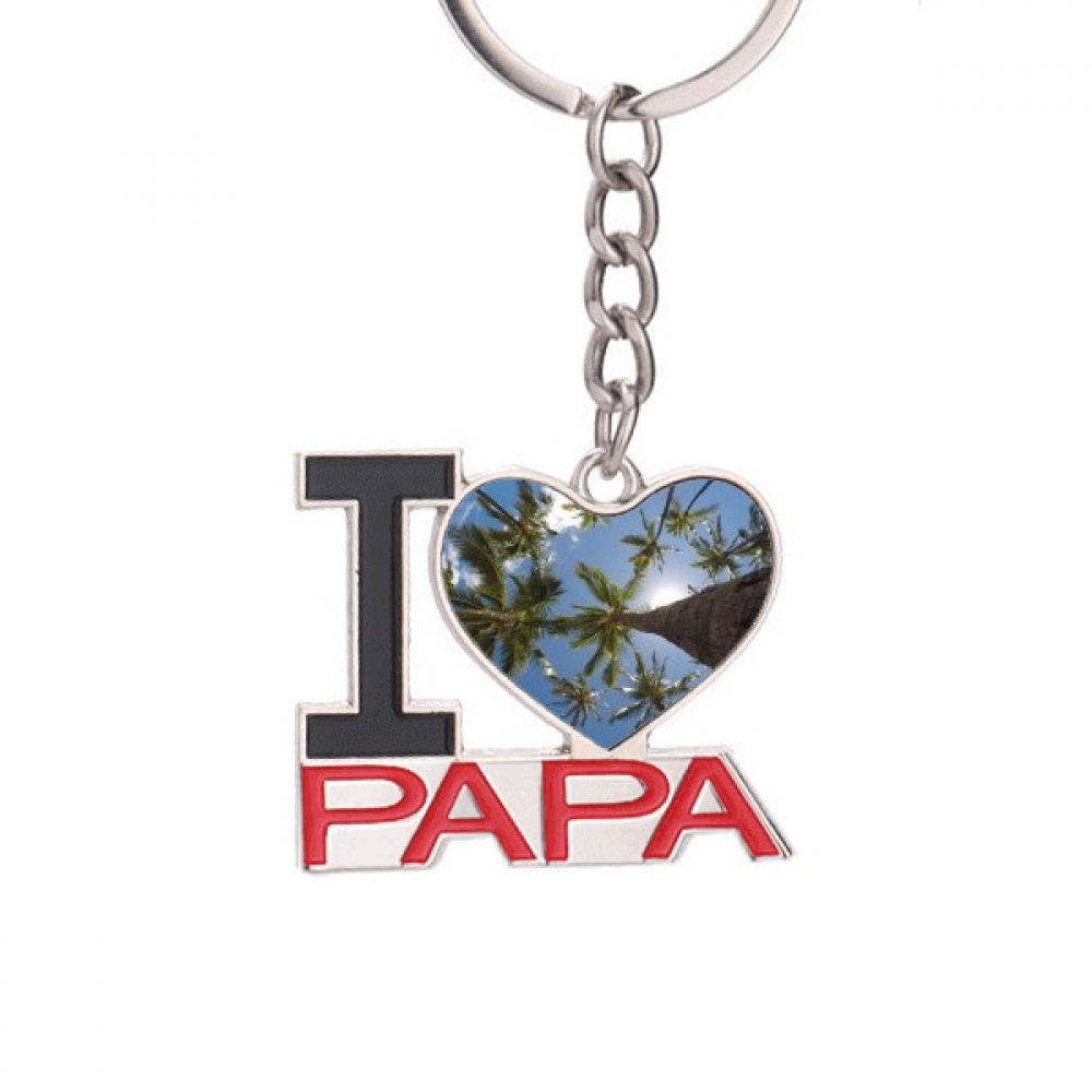 trees sunshine blue art deco fashion Keychain Metal Keyring Holder Love ...