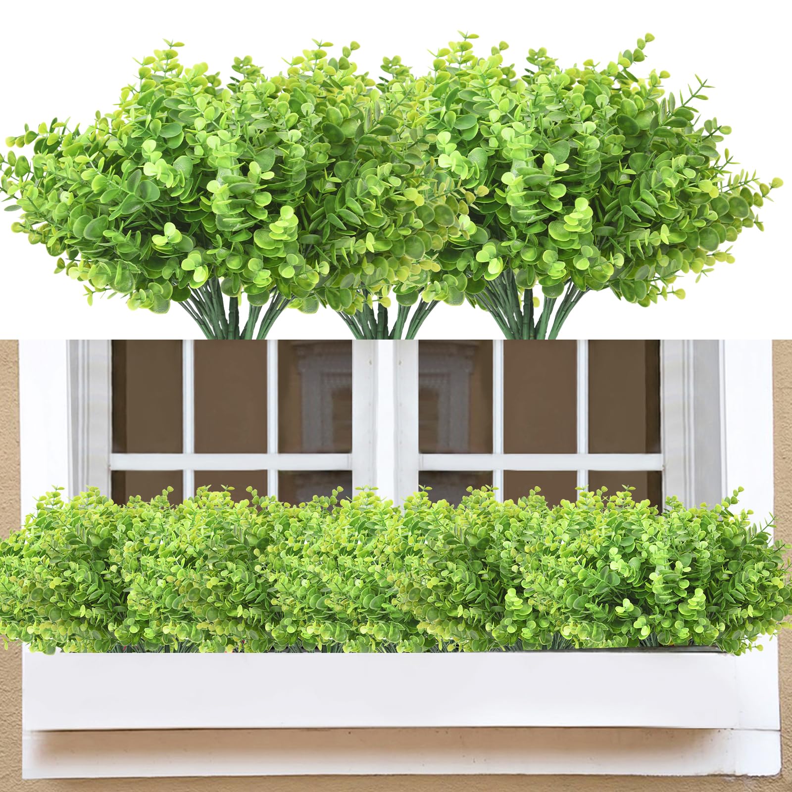 treknature 12 Bundles Artificial Plants, Fake Boston Fern Greenery ...