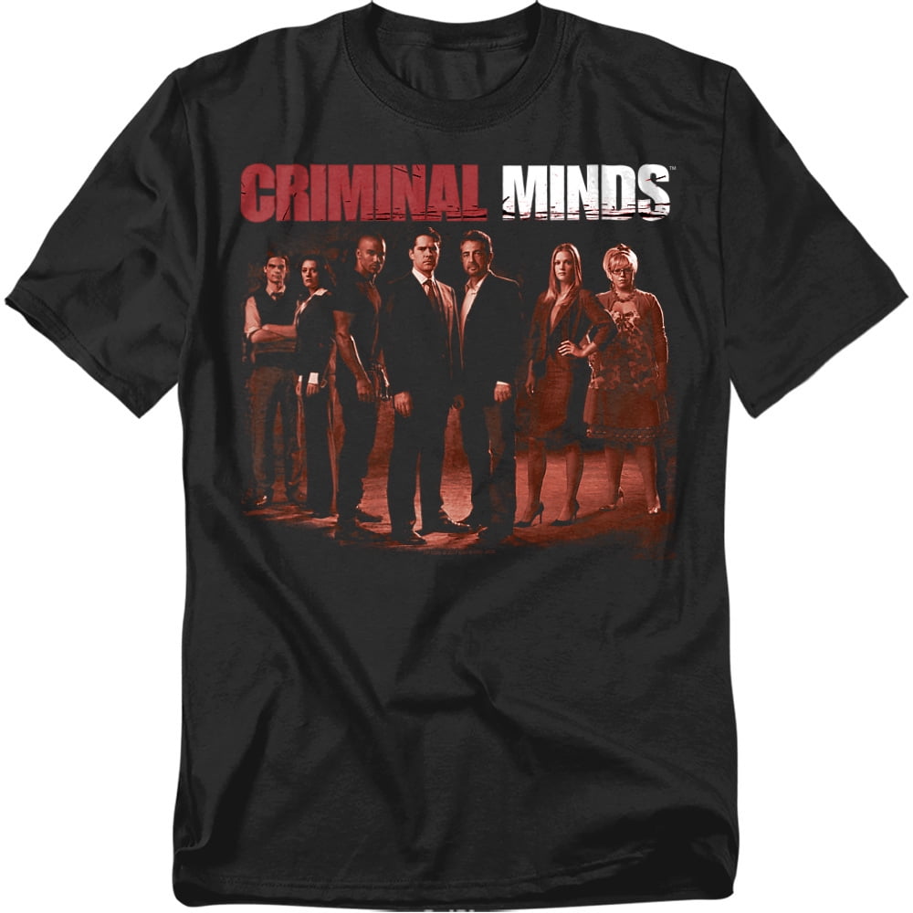 trevco men's criminal minds short sleeve t-shirt, crew black, medium ...