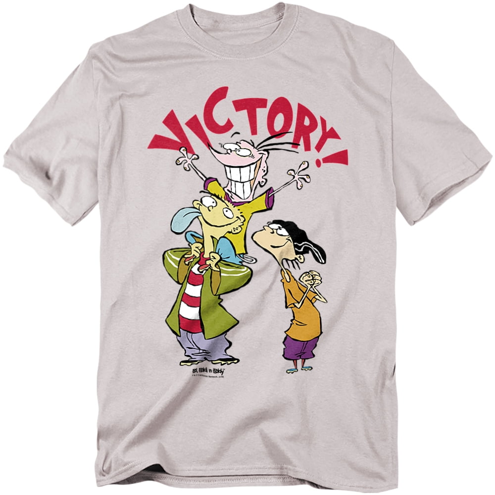 trevco men's ed edd 'n' eddy short sleeve t-shirt, silver x-large ...
