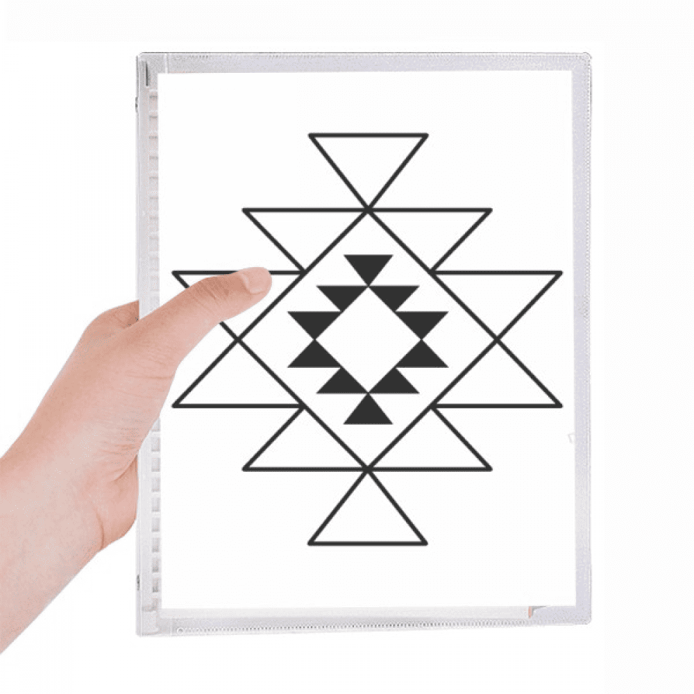 triangle totem geometry symbol notebook loose diary refillable journal ...