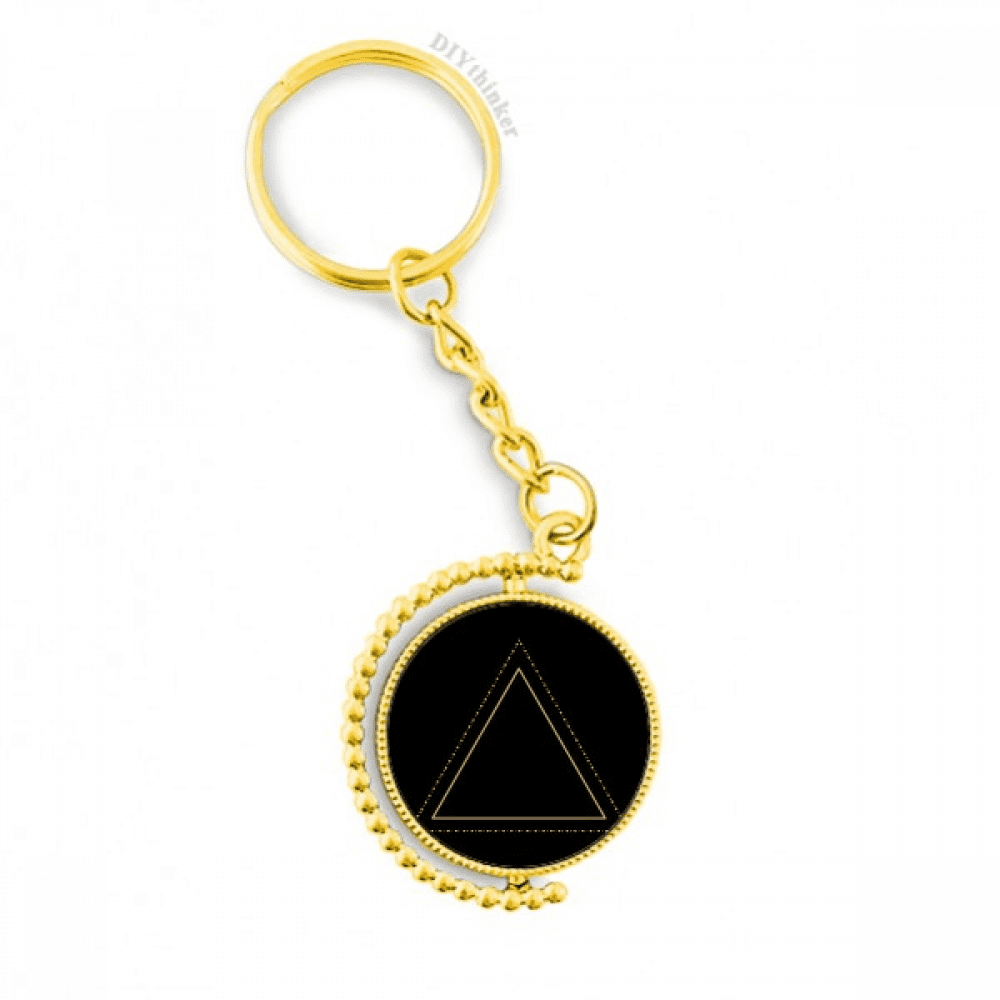 triangle totem pattern geometry metal connector key chain accessory en ...